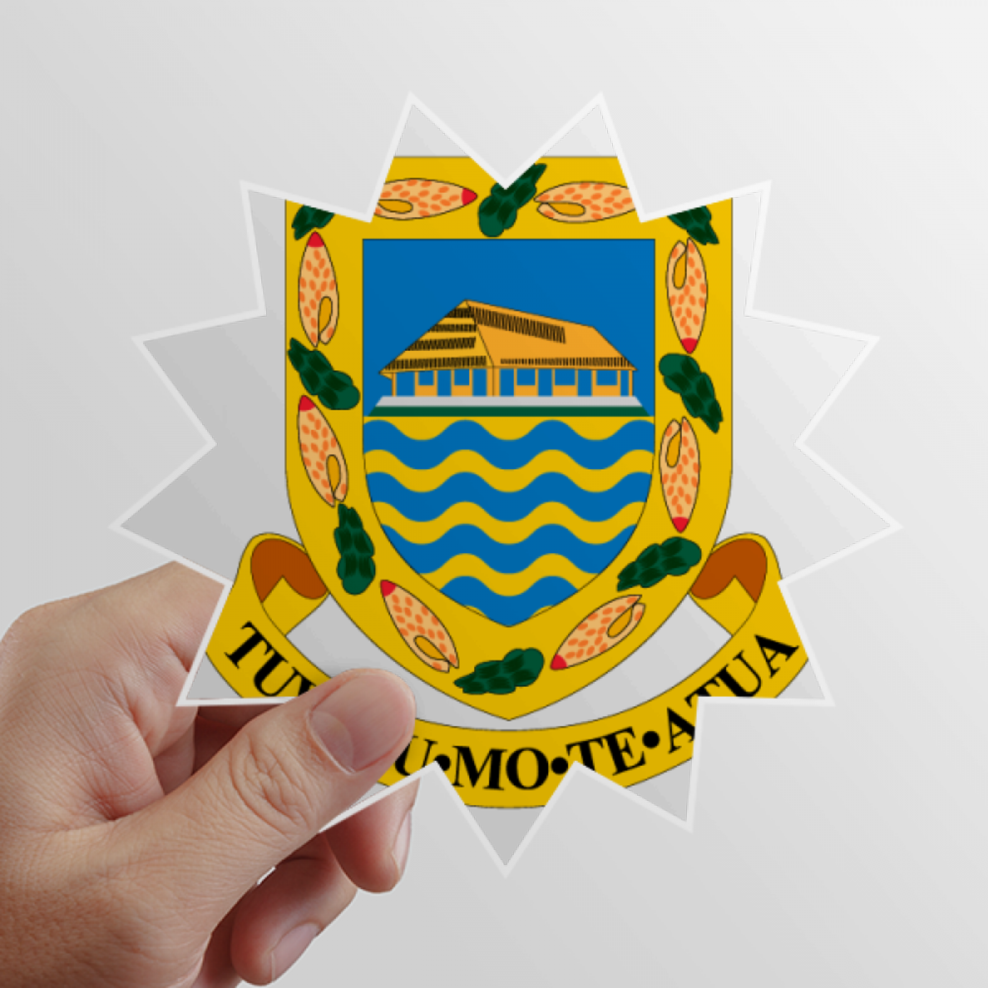 Tuvalu Oceania National Emblem Calcomanías solares de vinilo | Walmart ...