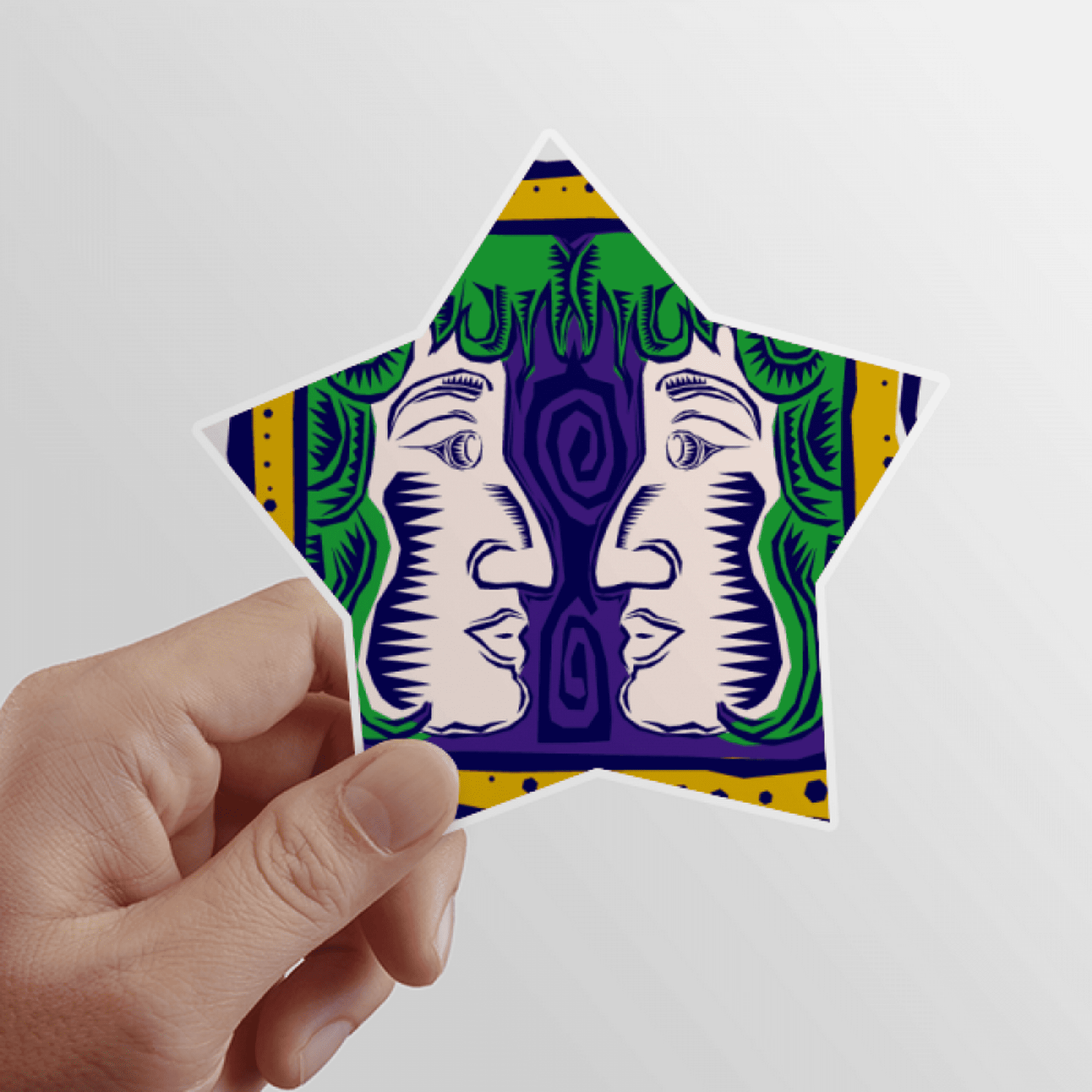Pintado a mano de la constelación de Gemini Mexicon cultura Estrella ...