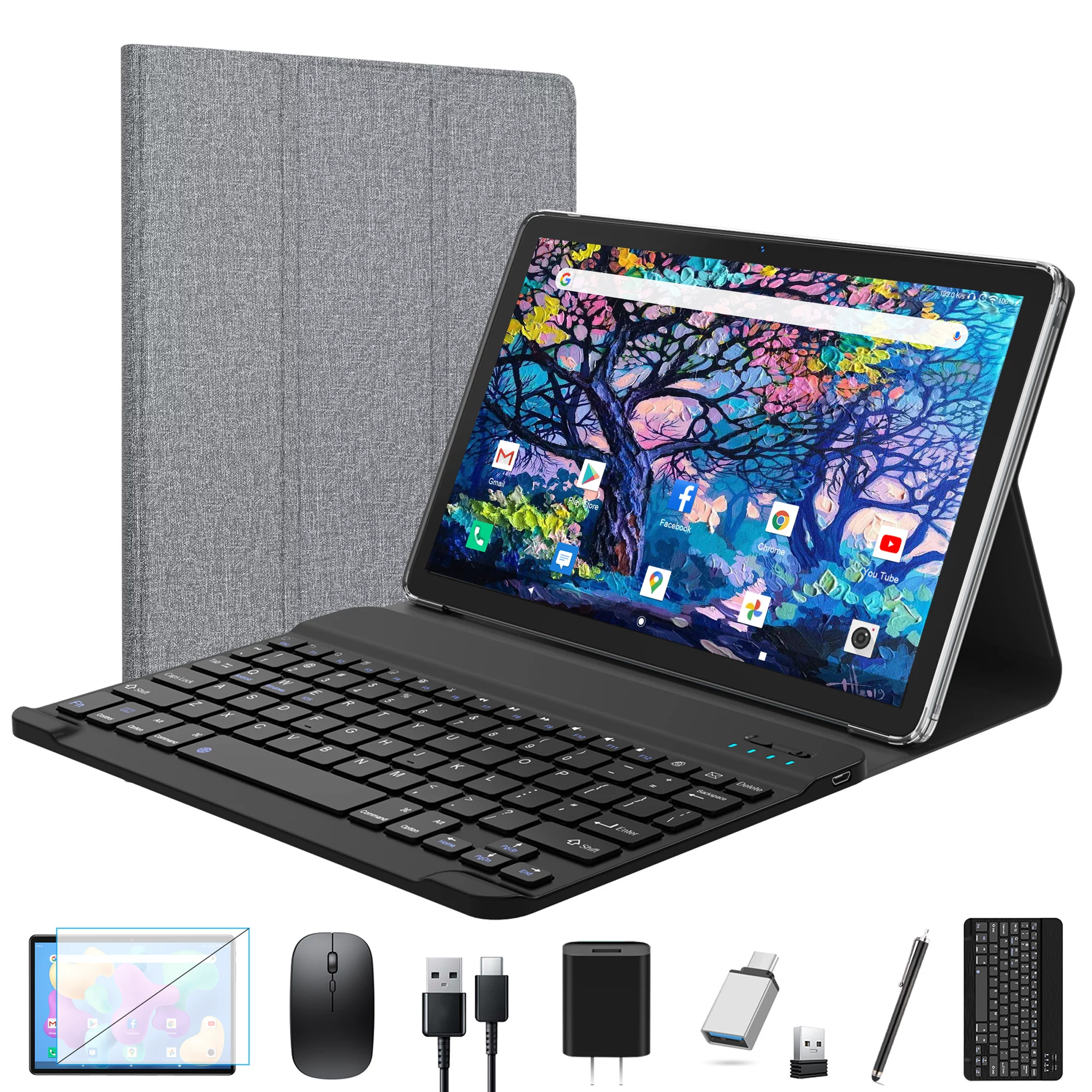 Tablet Android 12 Tablet,10'Android Tablet con teclado,5G WiFi Tablet ...