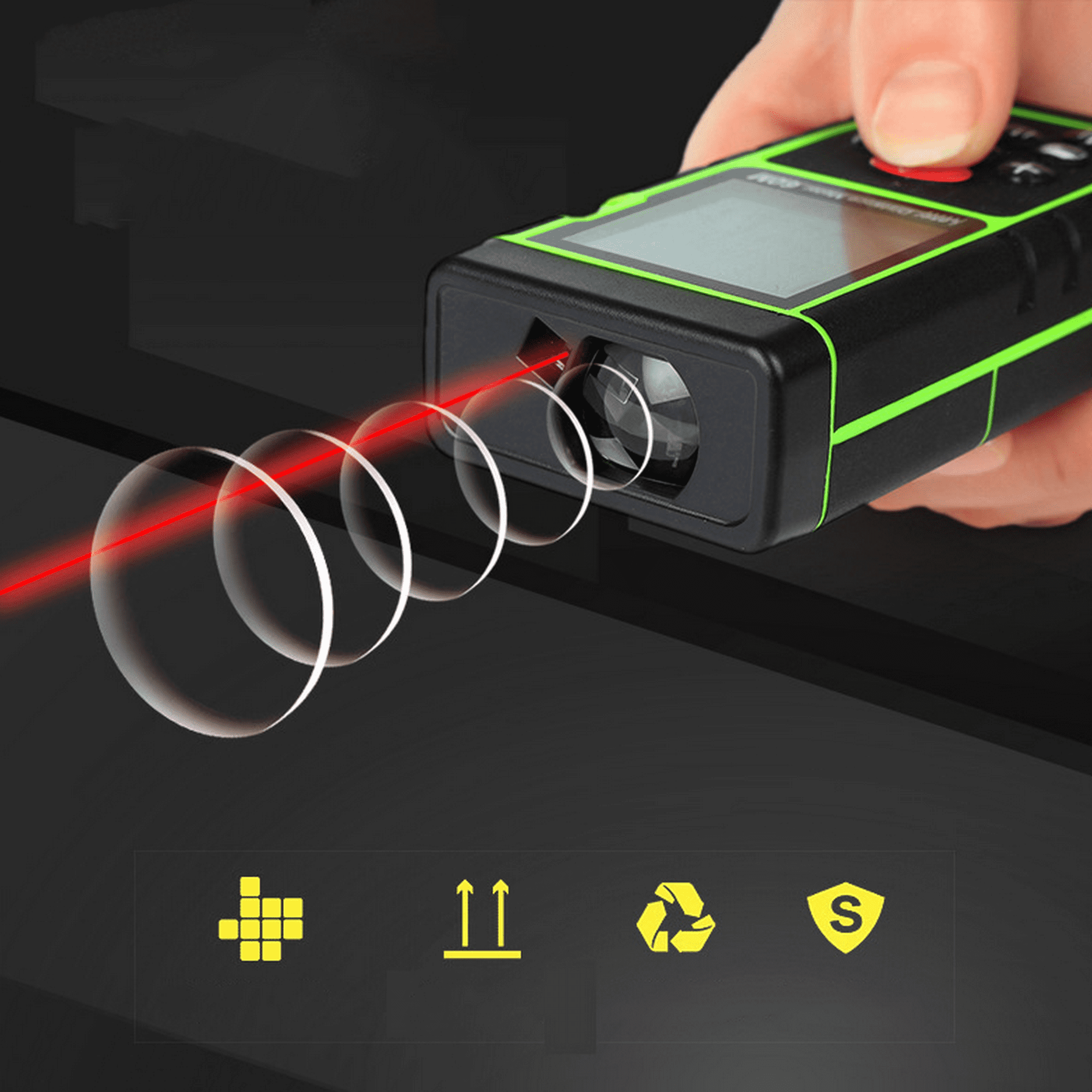 Telémetro láser de 40 metros telémetro láser portátil de alta precisión ...