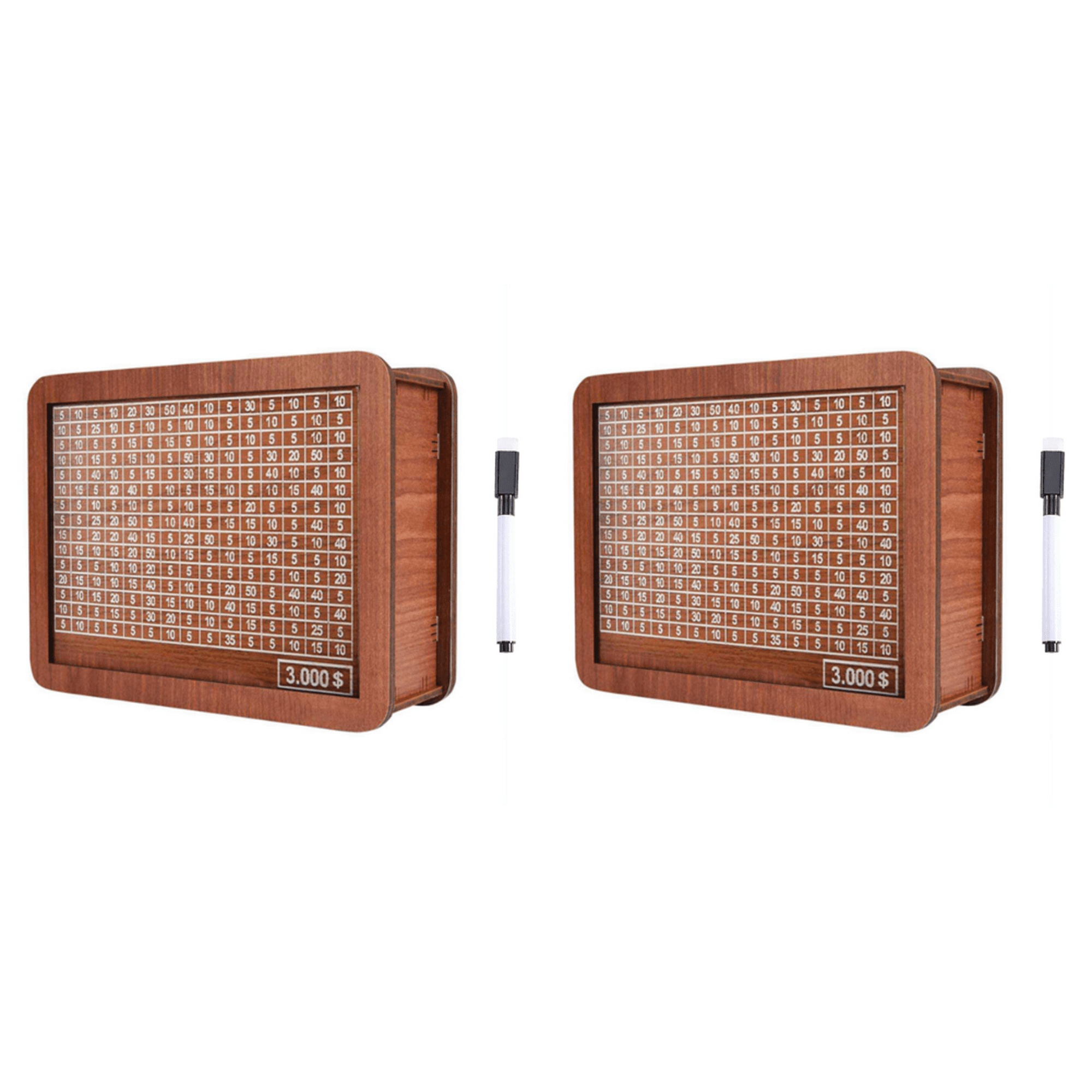 Hucha de madera con contador caja de dinero hucha de madera (3000 ...
