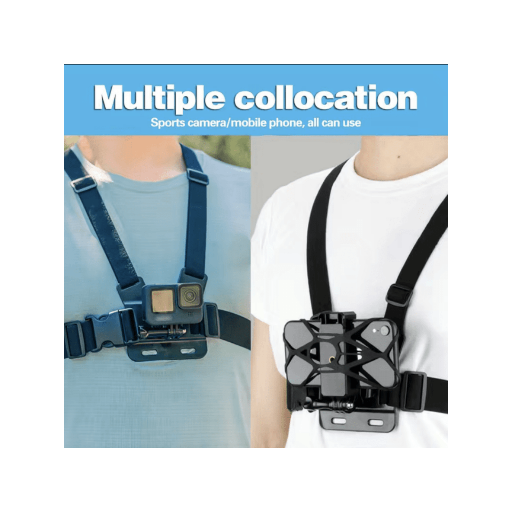 5 In 1 Action Camera Chest Strap Accessories Chest Fixing Bracket First ...
