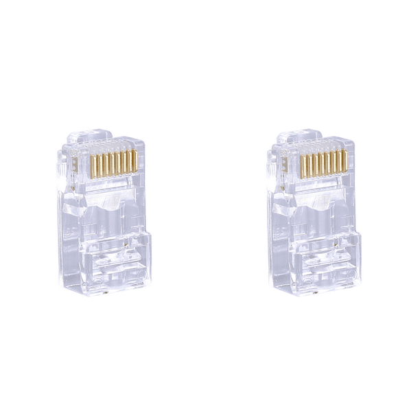 Cat6 100x 8P8C UTP RJ45 Conector Red Crystal Heads Socket Modular Plug ...