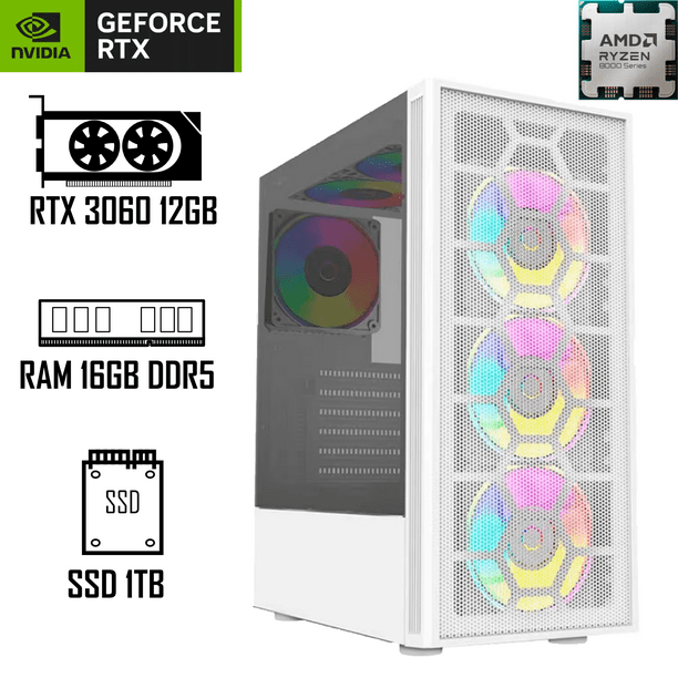 Pc Gamer Ryzen 5 8500g 16gb Ram Ddr5 Ssd 1tb 3060 12gb Bodega Aurrera