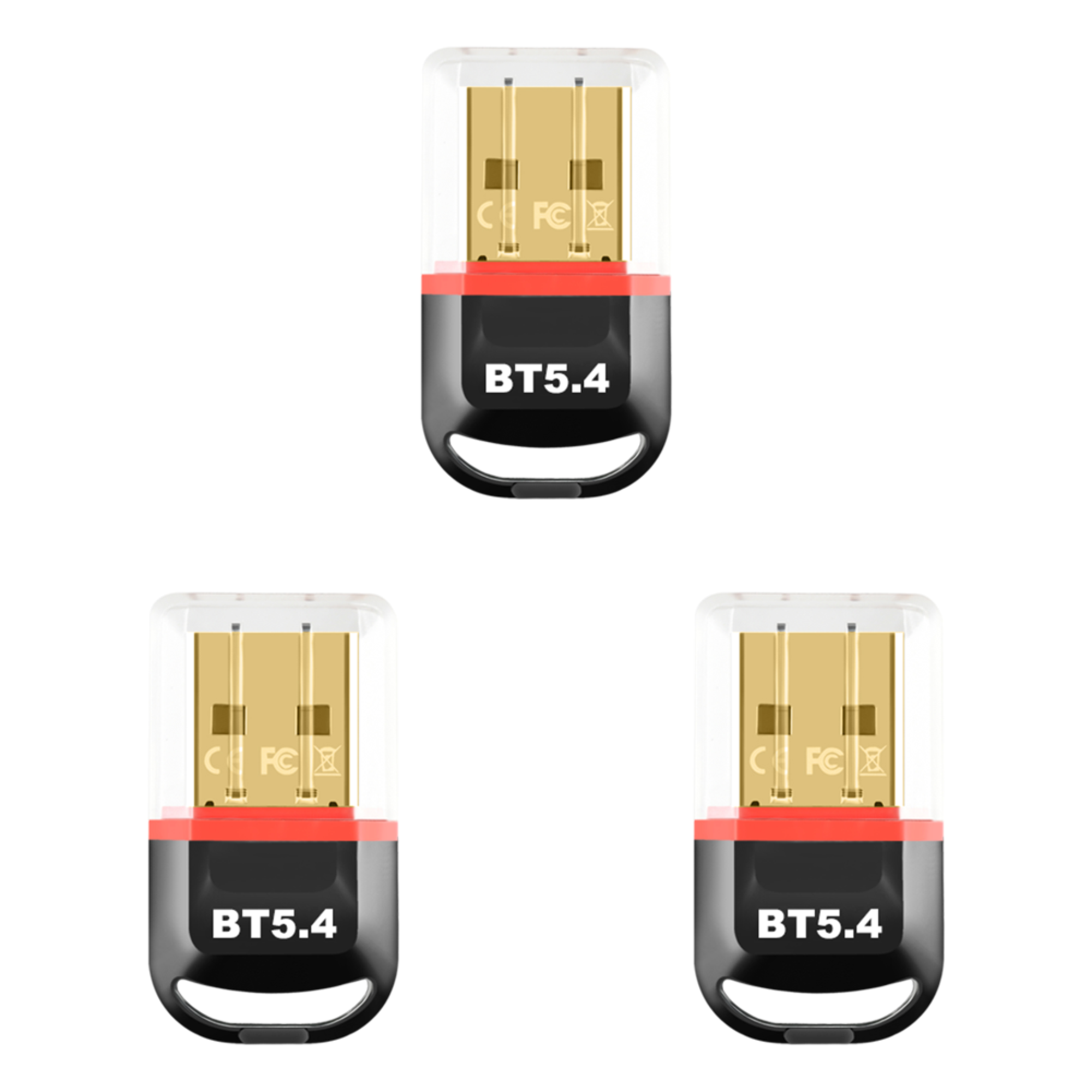 1 Adaptador Dongle USB BT 5.4 Receptor Dongle BT 5.4 Compatible con Win11/10/8. Rojo | Bodega ...