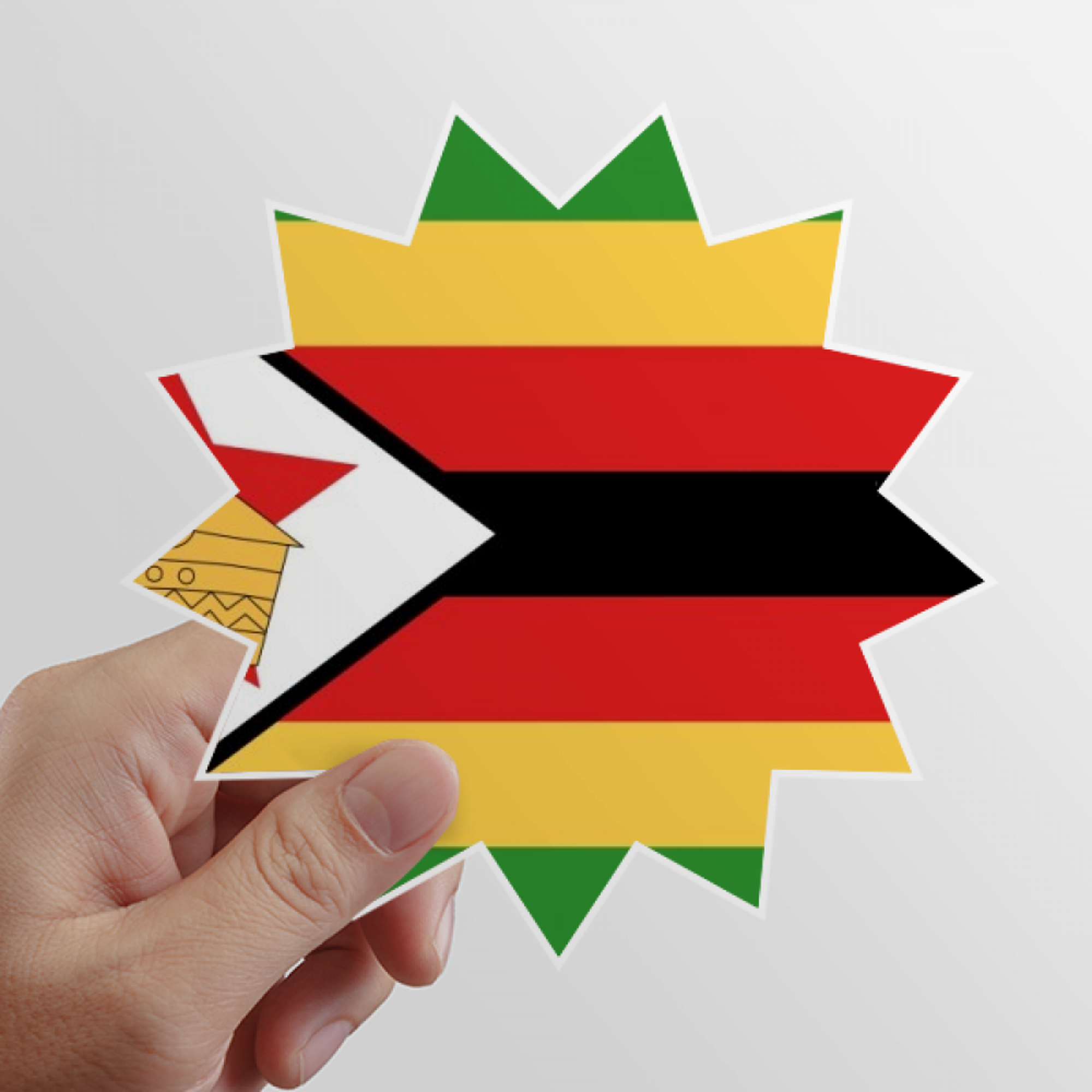 Zimbabwe bandera nacional África país Calcomanías solares de vinilo ...