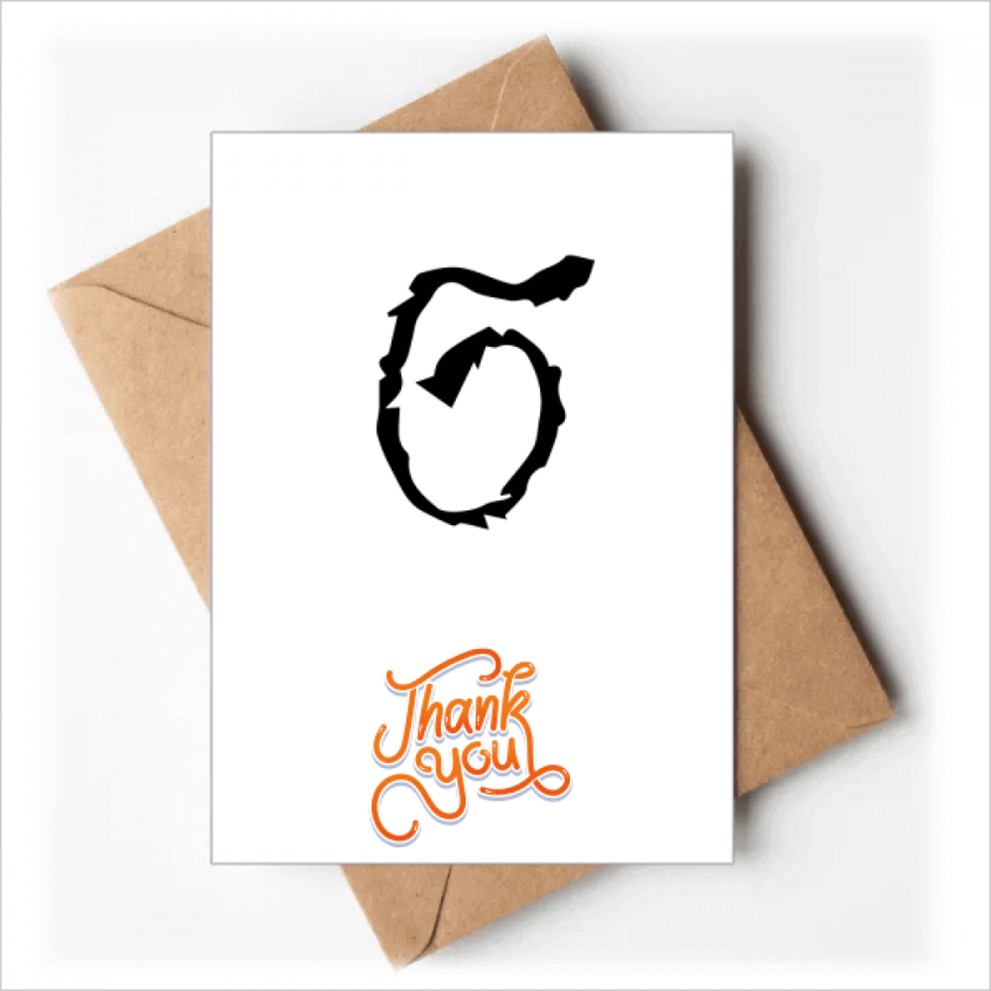 Alfabeto griego Sigma negro silueta Nota en blanco del sobre de la ...