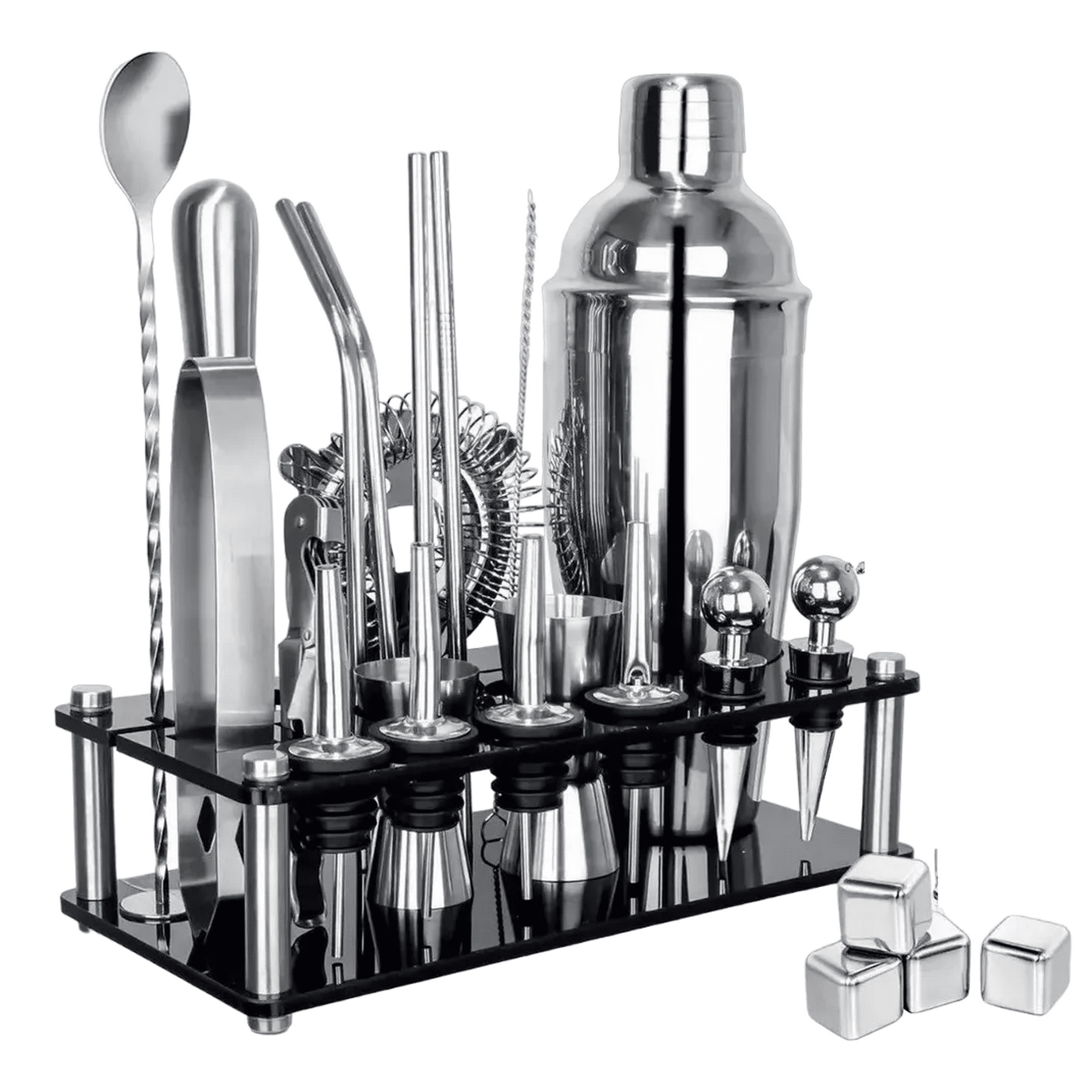 Kit De Cocteleria 25pcs Bartender Con Soporte,750ml Lab.G Kit De ...
