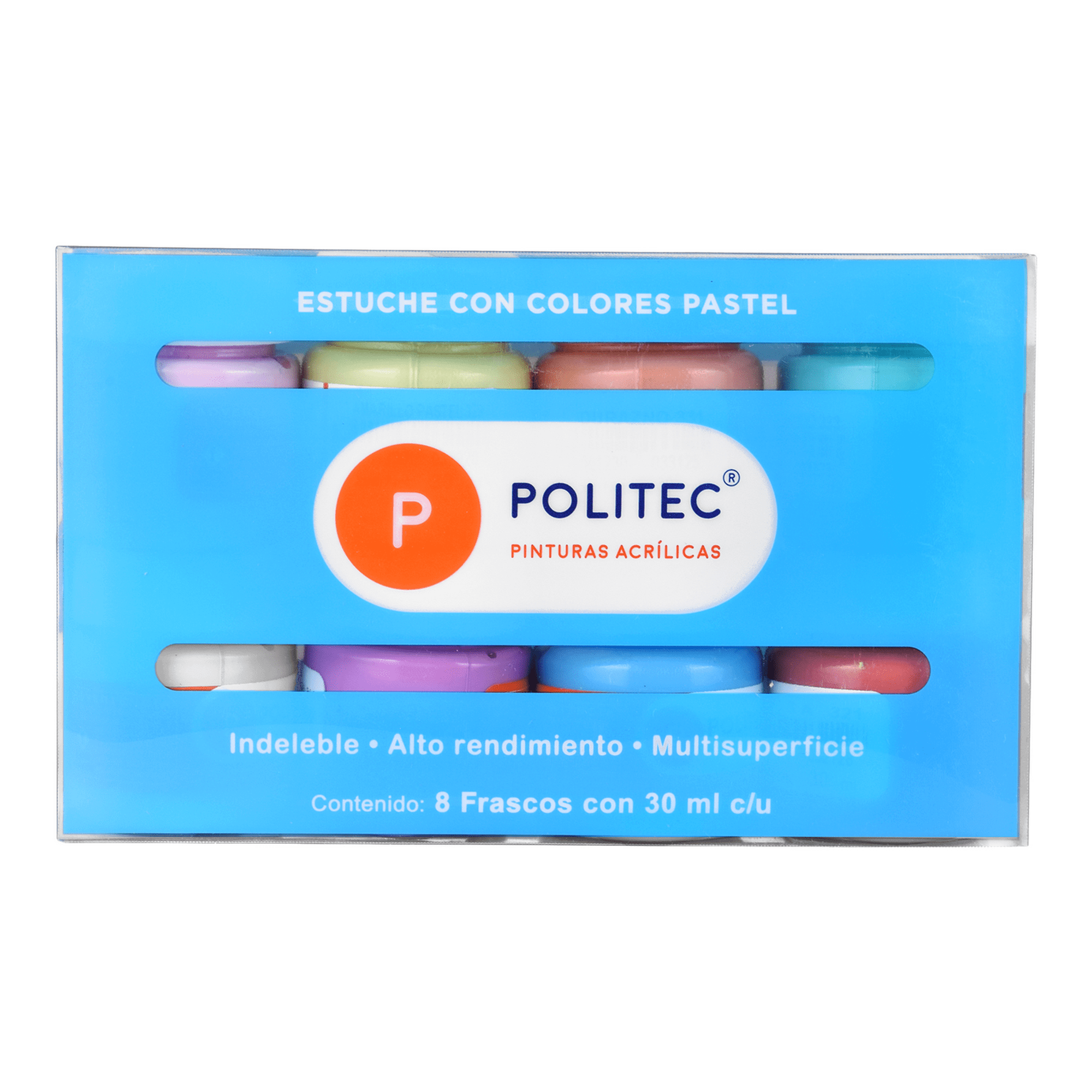 Paquete Pintura Acrílica 30ml Colores Pastel 8 Pzs Politec | Walmart en línea