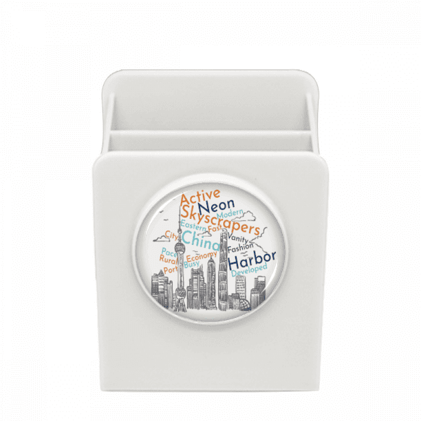 China City Landmark rascacielos * wordcloud Estuche de escritorio ...