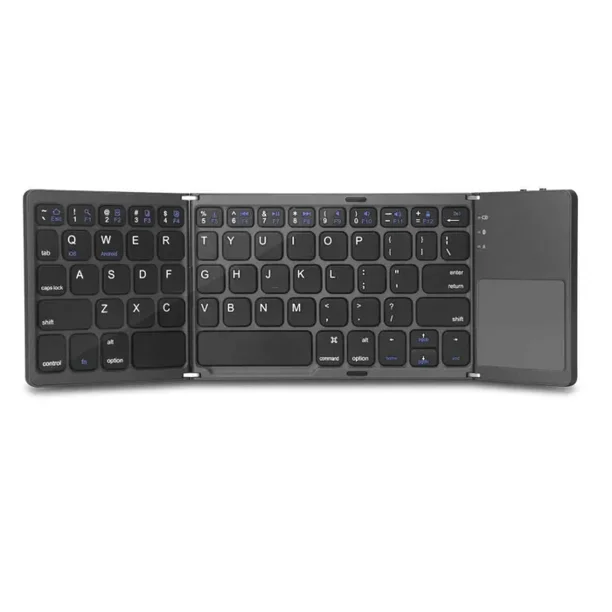 Teclado Bluetooth Plegable Con Panel Táctil Teclado Inalámbrico
