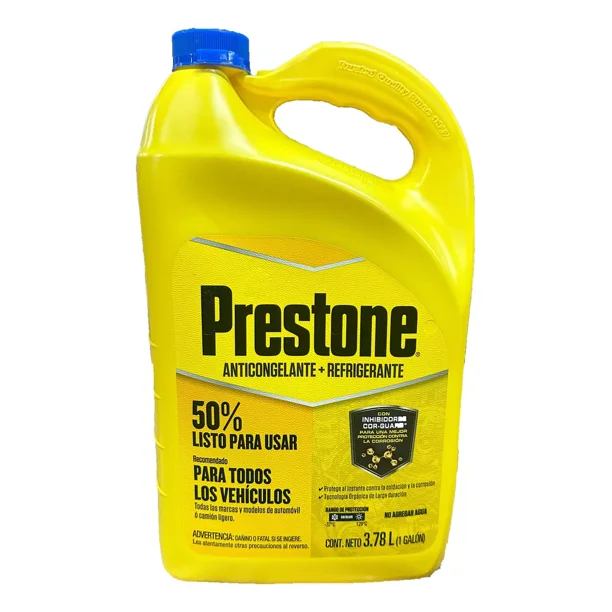 Anticongelante+Refrigerante Prestone 50% para todos los vehiculos 3.78 ...