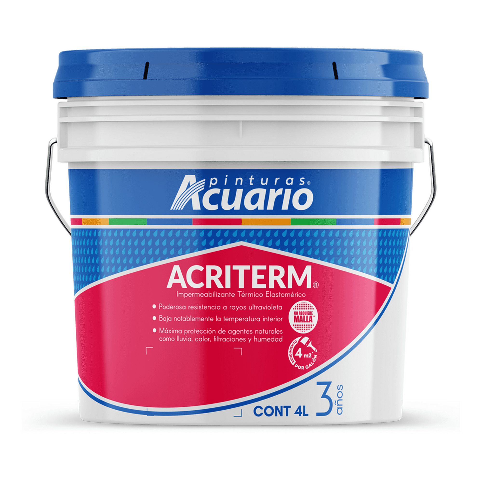 Impermeabilizante Térmico Elastomérico Pinturas Acuario Acriterm 3 Años ...