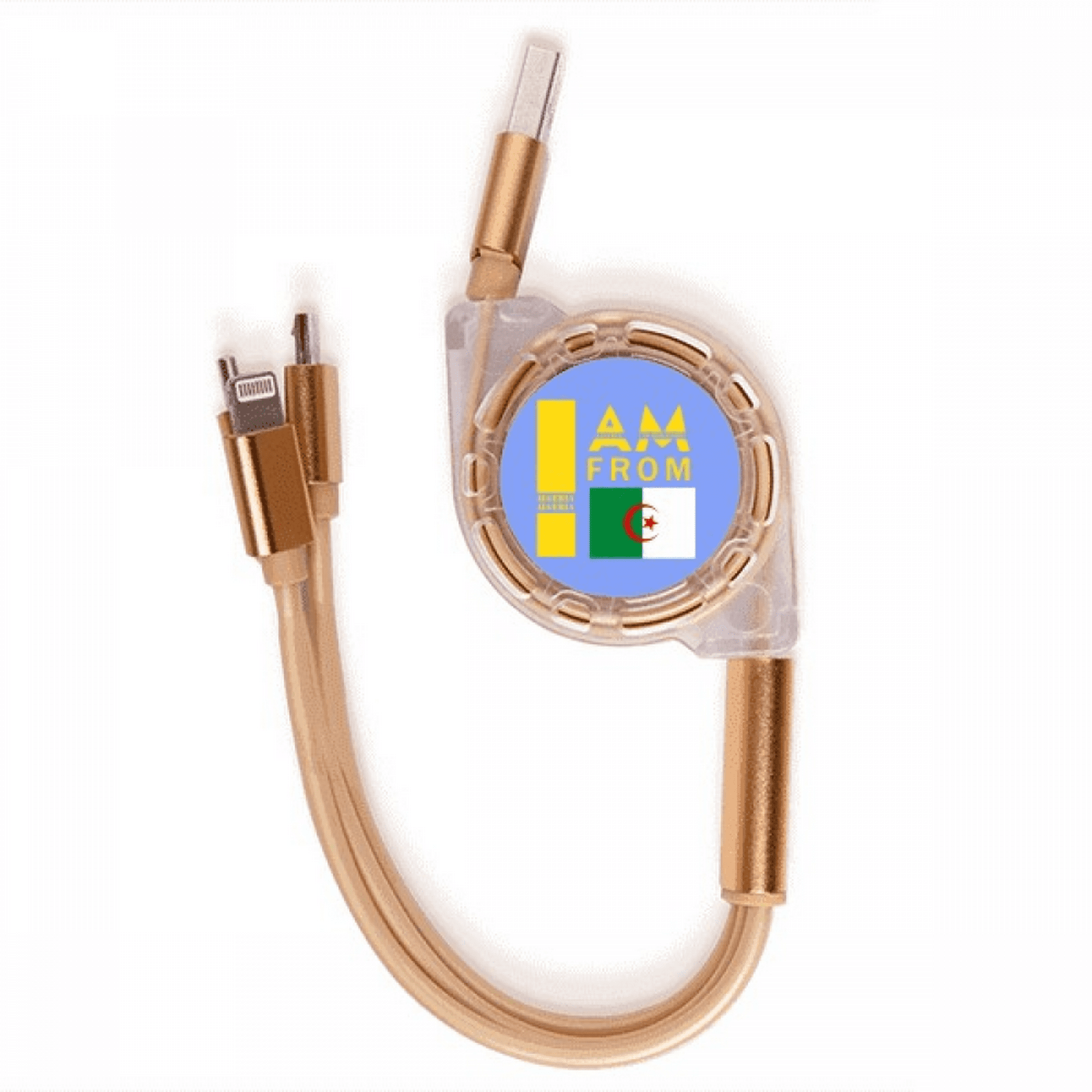 Soy de Argelia Cable de carga telescópico múltiples USB tres en uno ...