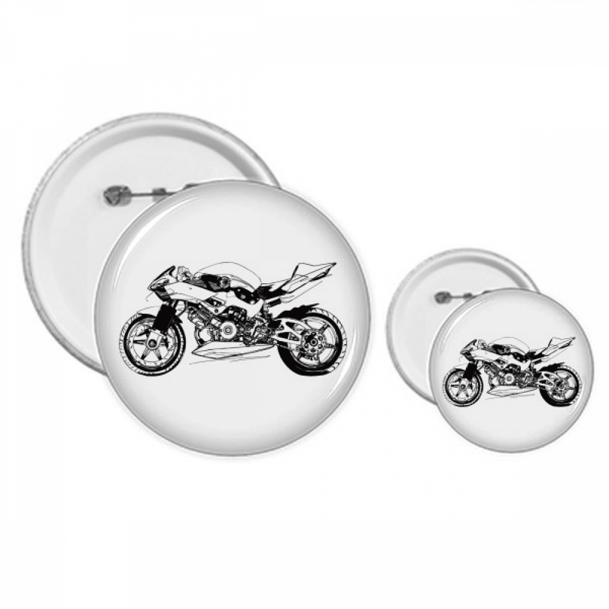 Black Motorcycle ilustración patron Insignia insignia botón diseño ...