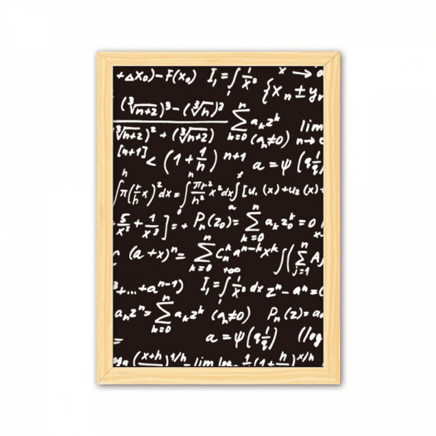 Resumen de fórmulas matemáticas cálculo gráfico Cuadro de madera ...