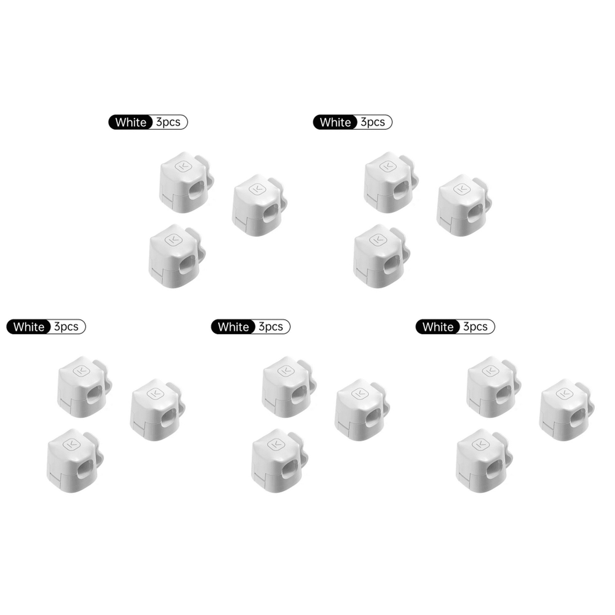 Clips para cables, soporte para cables, organizador de cables adhesivo ...