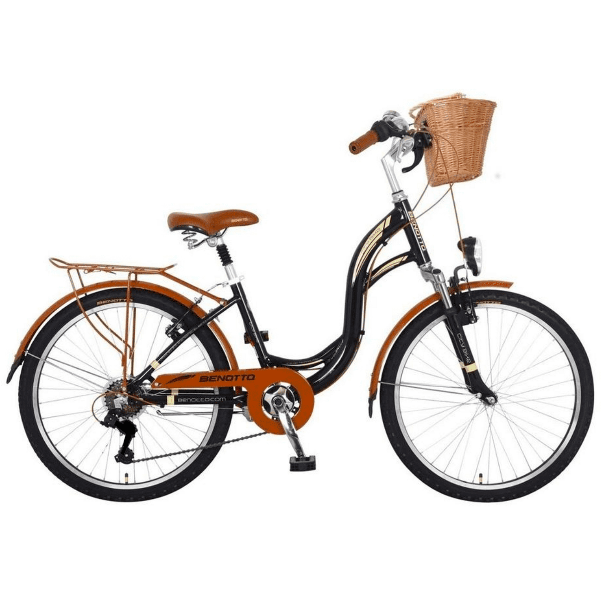 Bicicleta Benotto City Bike R24 7v Aluminio Suspensión Del. negro ...