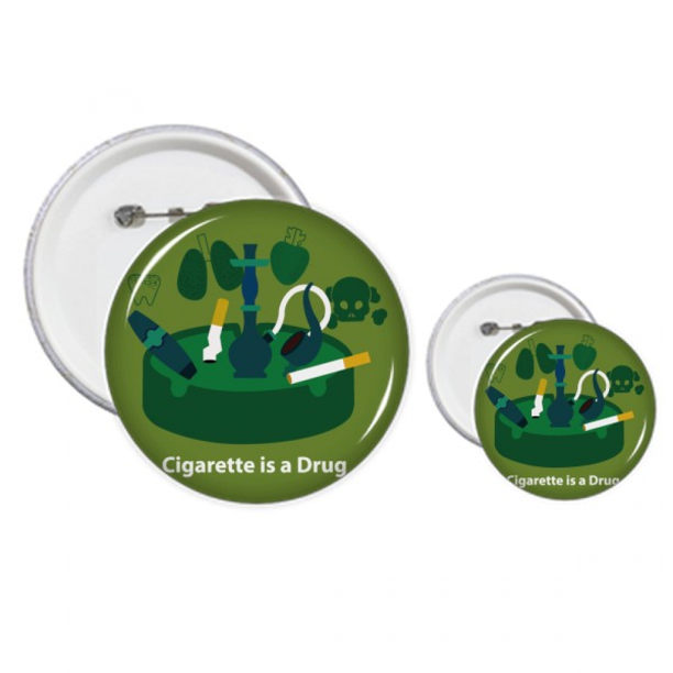 Logo cigarrillo es una droga Insignia insignia botón diseño conjunto ...