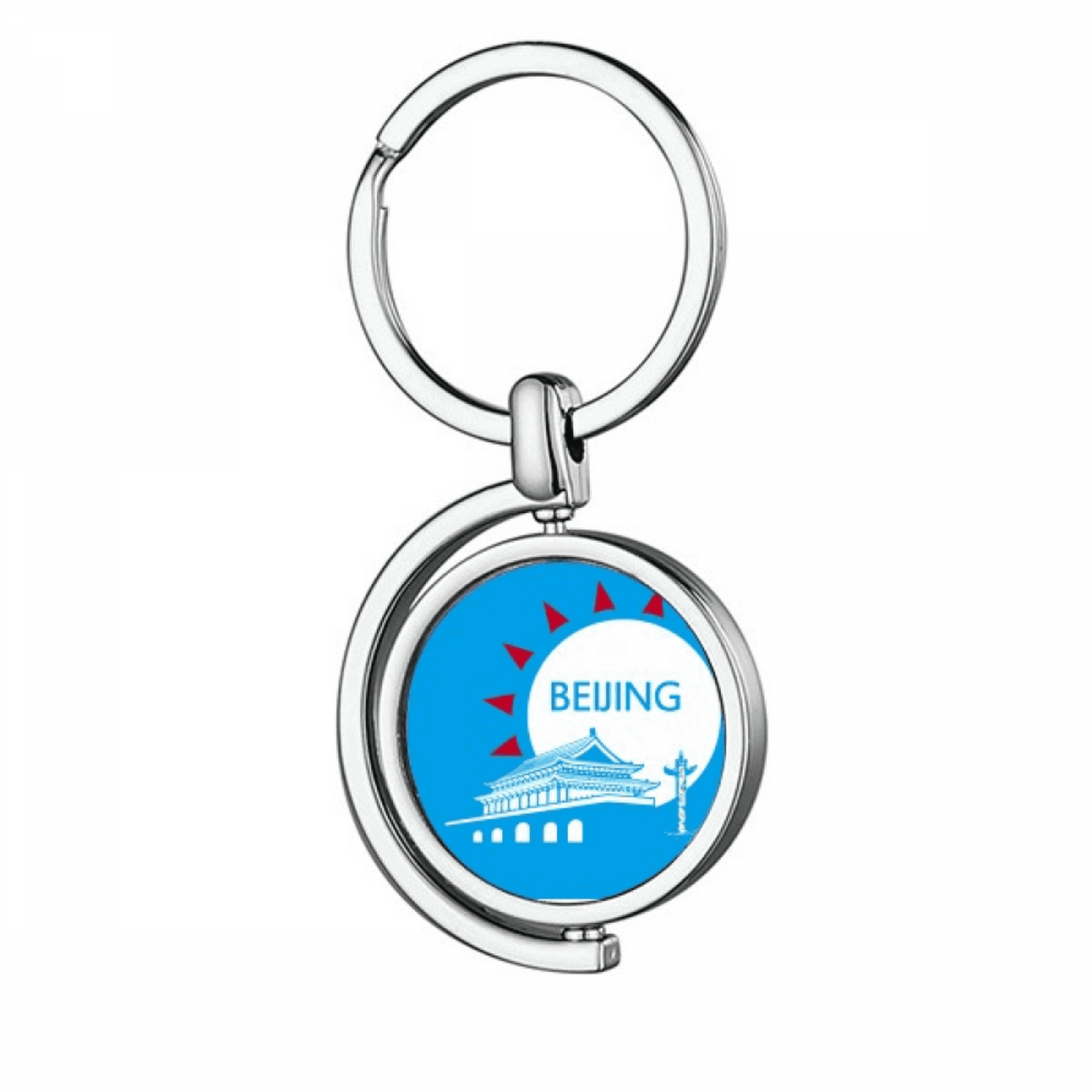 China Beijing Tian An Silhoutte Rotating keychain Metal Keyring Holder ...