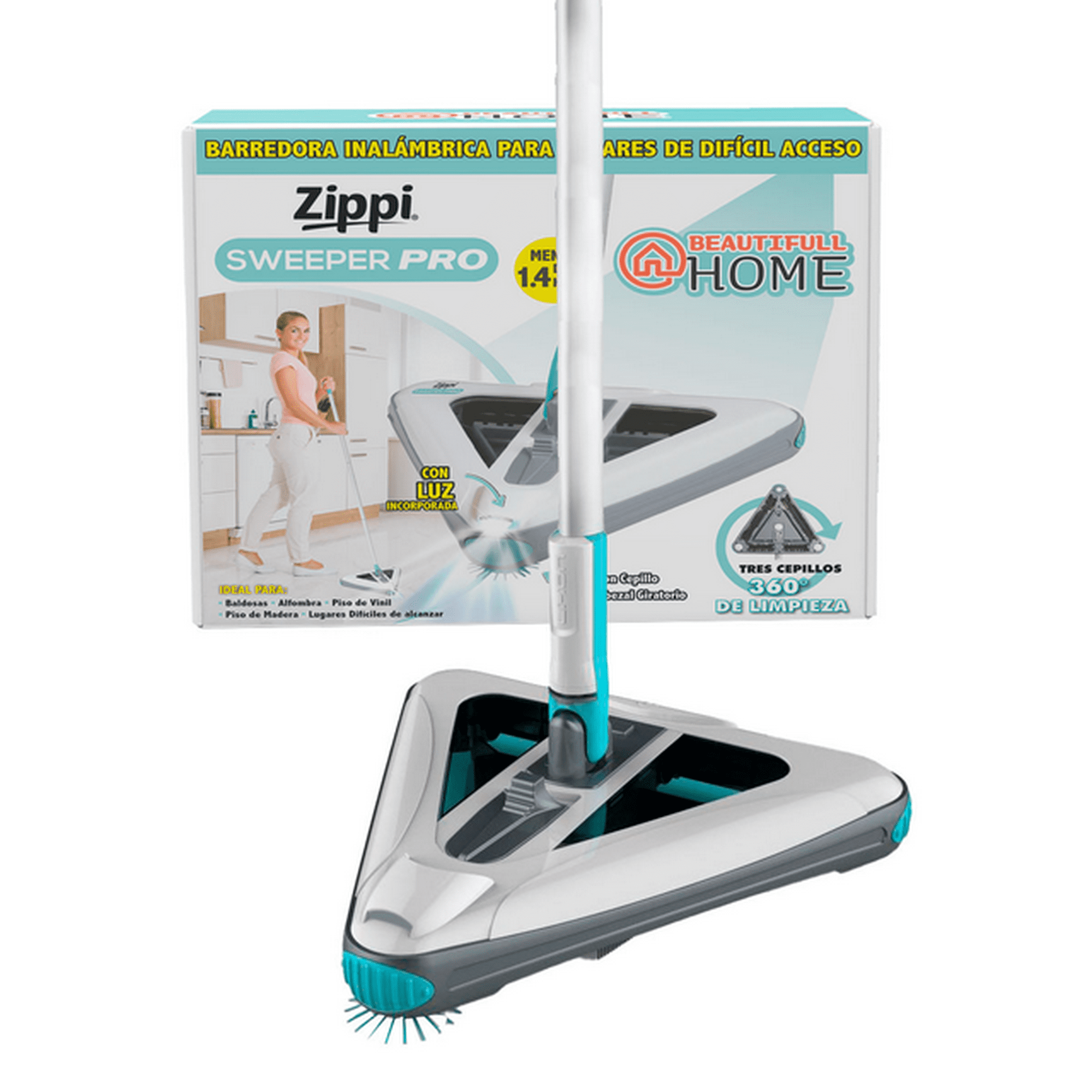 Zippi Sweeper Pro - Escoba Barredora y Aspiradora Recargable Eléctrica ...