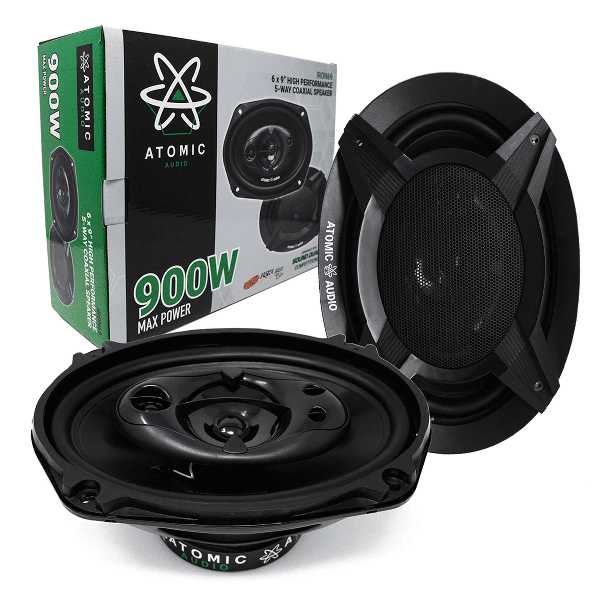 Bocinas Coaxiales Atomic Audio IRON69 900 Watts 6x9 Pulgadas 4 Ohms 5 ...