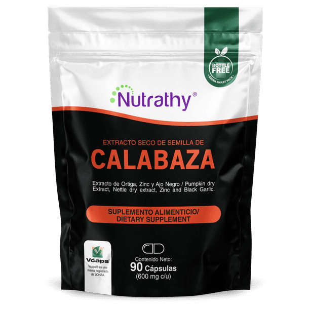 Extracto seco de semilla de Calabaza 90 cápsulas nutrathy Bottle free ...