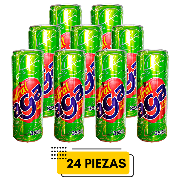 Soda De Manzana Sidral Aga Lata 355ml Original 24 Píezas caja completa ...