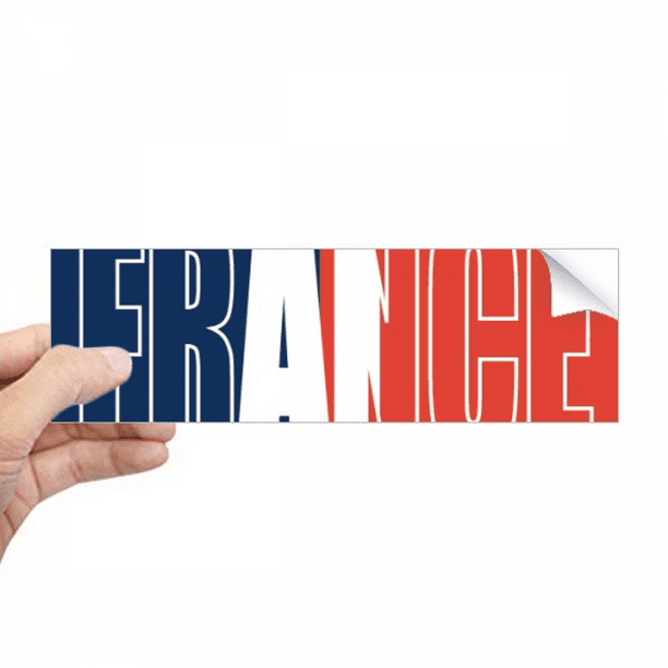 Francia, país, nombre de la bandera Rectángulo Parachoques Pegatina ...