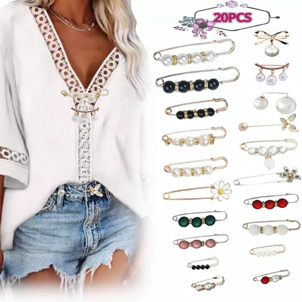 Conjunto De Pines Y Broches Para Ropa Diferentes Modelos-20 piezas ...