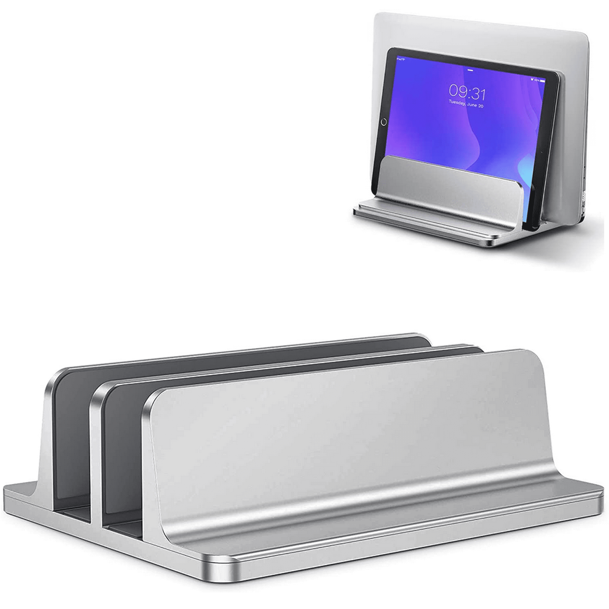 Soporte vertical para computadora portátil, soporte de escritorio doble ...