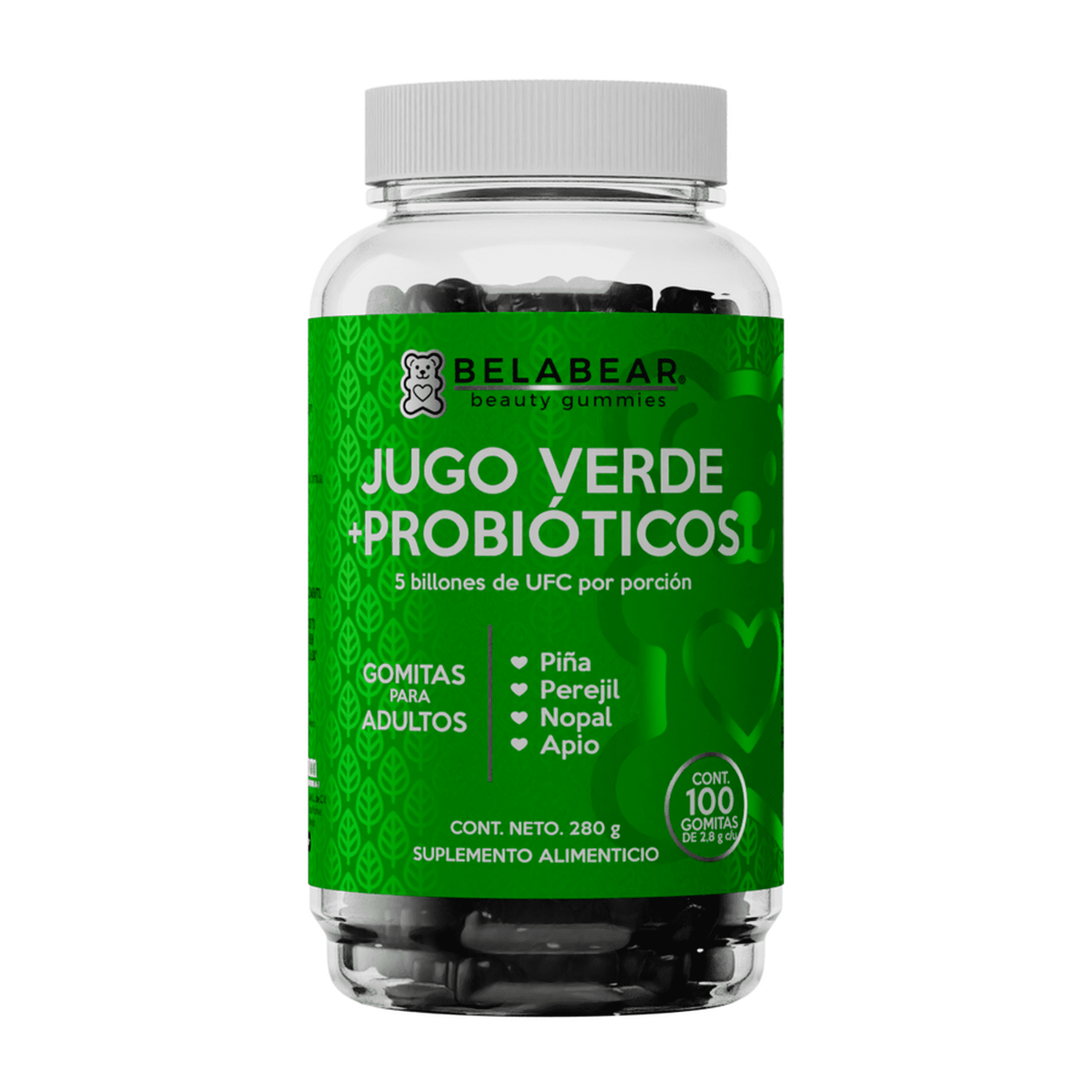 Jugo Verde + Probióticos 5 Billones Ufc Belabear 100 Gomitas | Walmart ...