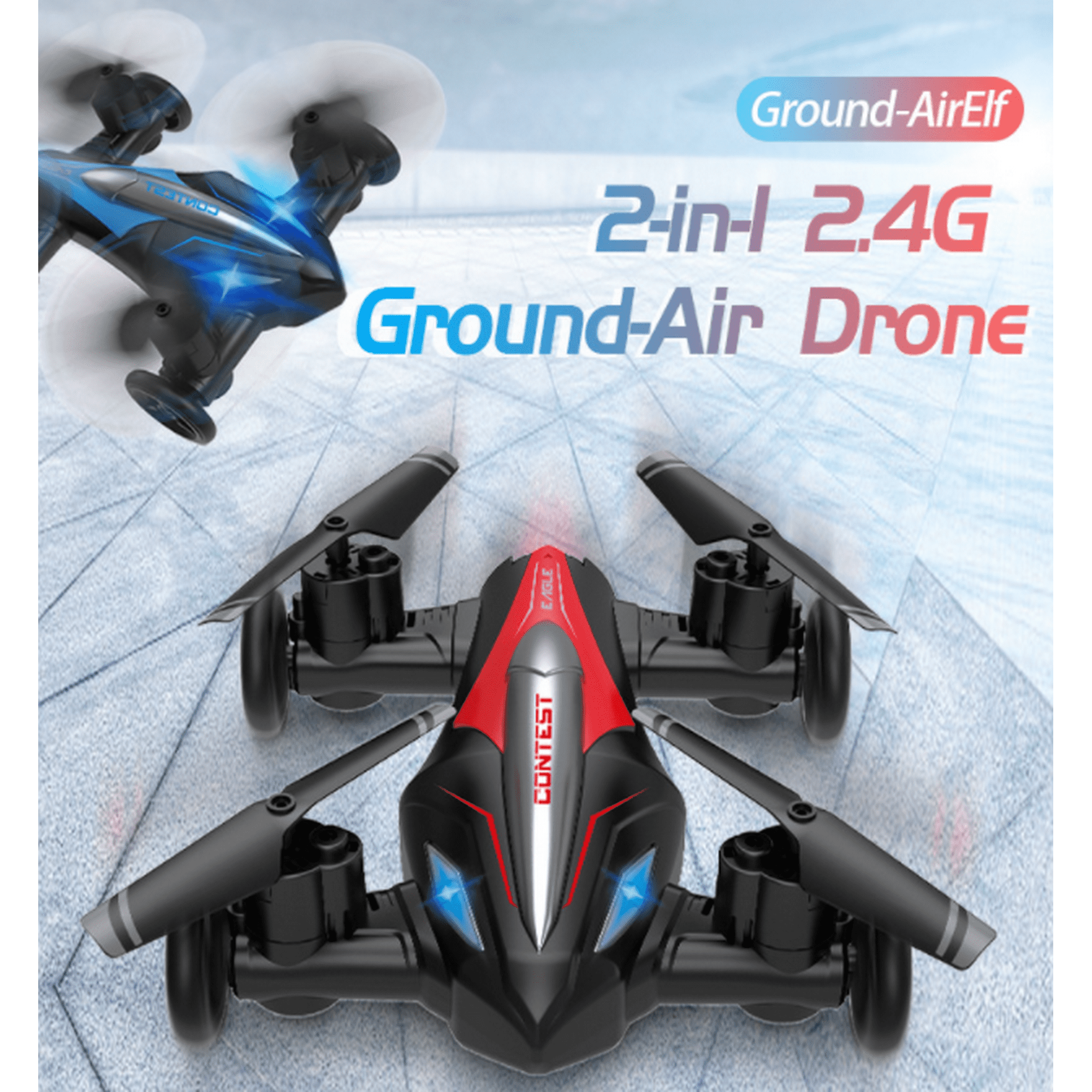 Juguete volador 2 en 1 Aire Tierra Terrestre Anfibio Anfibio Vehículo ...