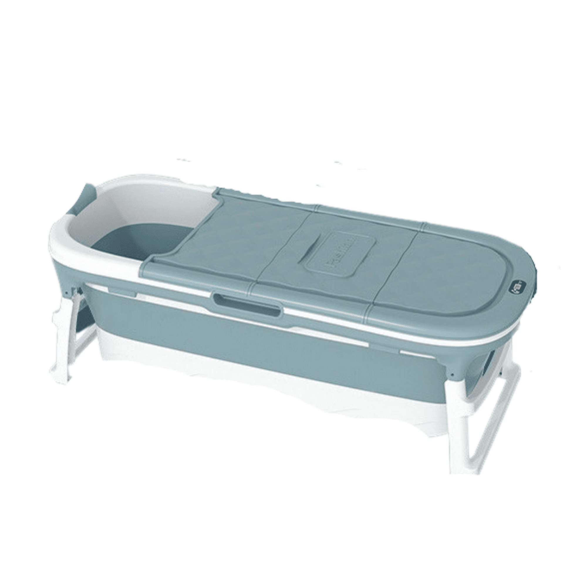 Tina Plegable (bañera) Con Tapa Mediana Adulto Spa Agua Baño Azul ...