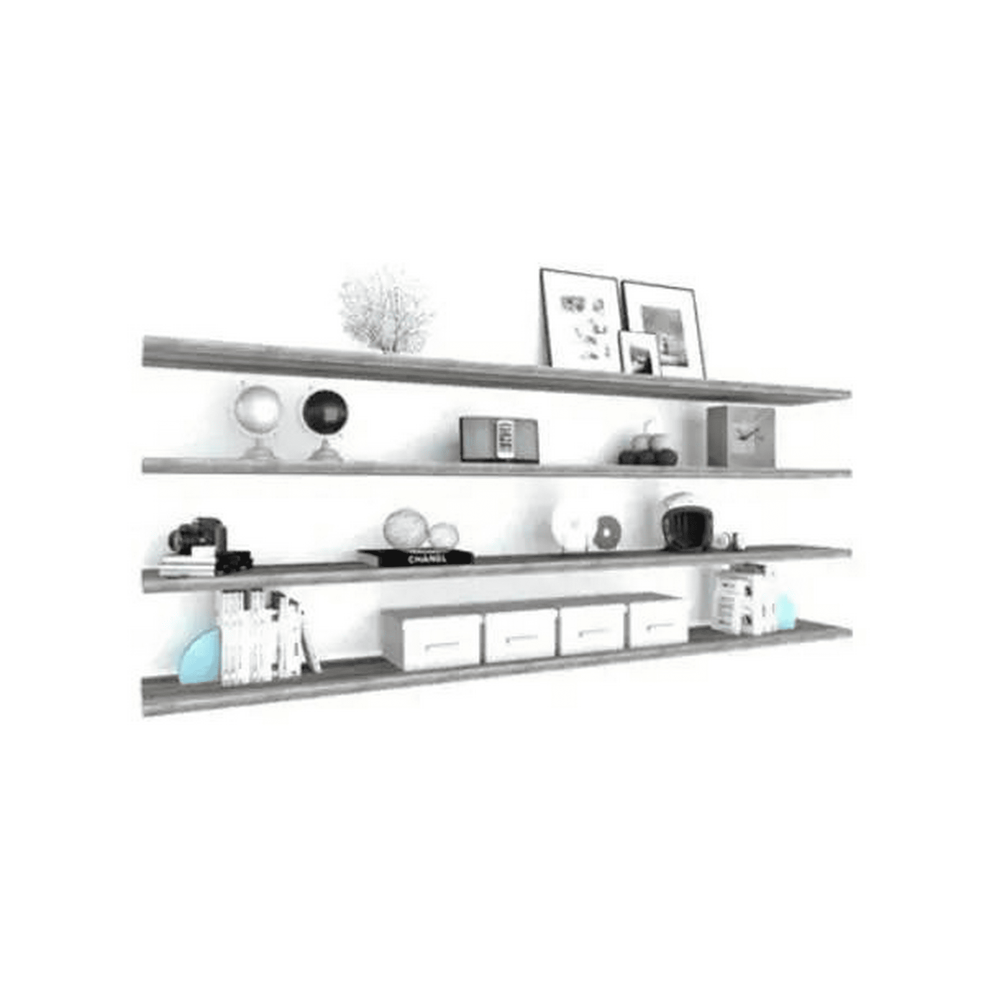 SET 4 Repisas Flotantes Librero Empotrables en Pared Repisas Flotantes ...