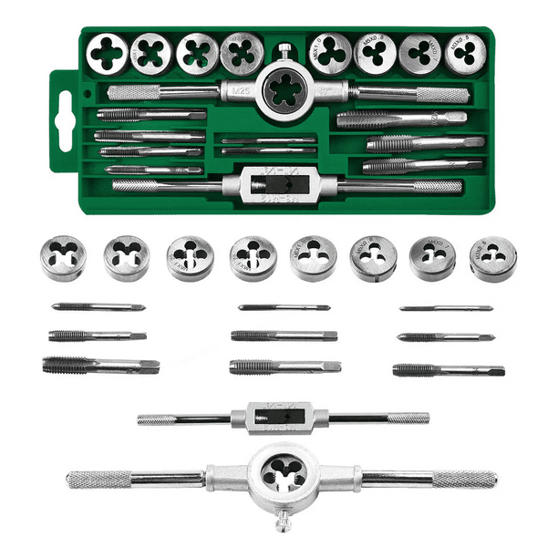 Kit De Machuelos Con Maneral Broca Ajustable Estuche Verde 20pcs ...