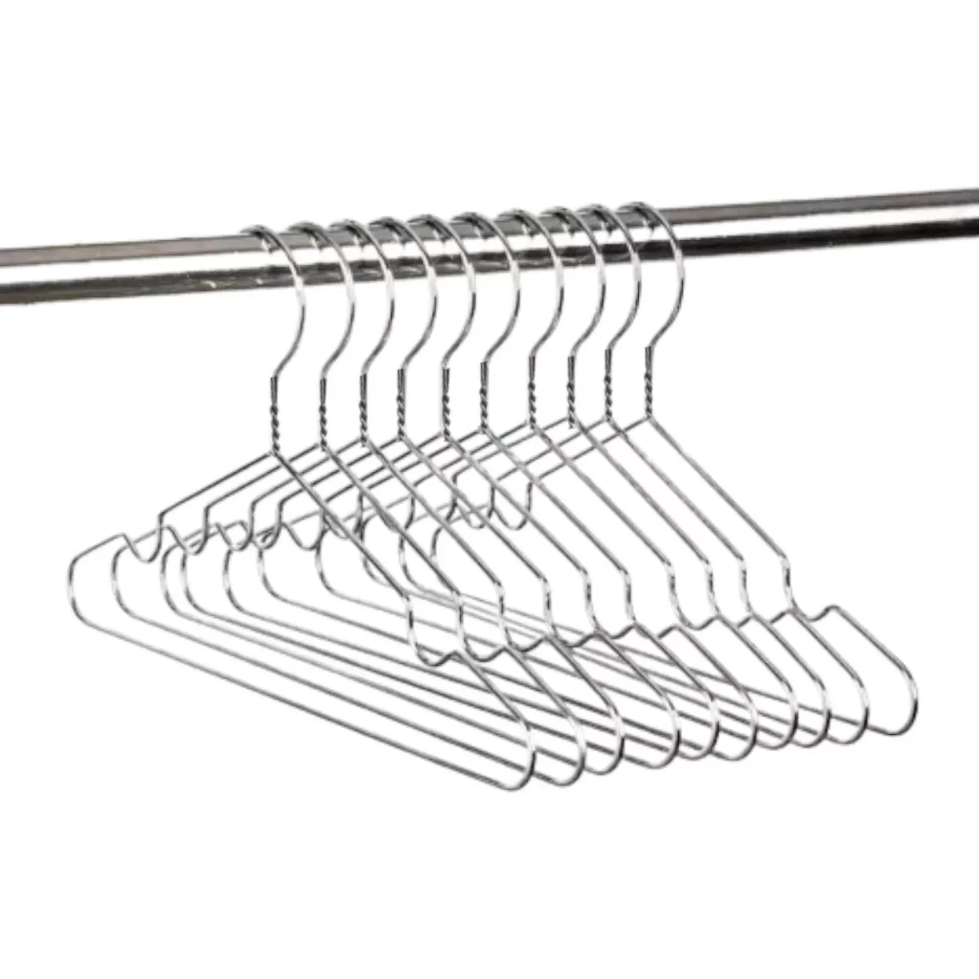 Paquete 10 Ganchos Metalicos Acero Inoxidable Para Ropa | Bodega ...