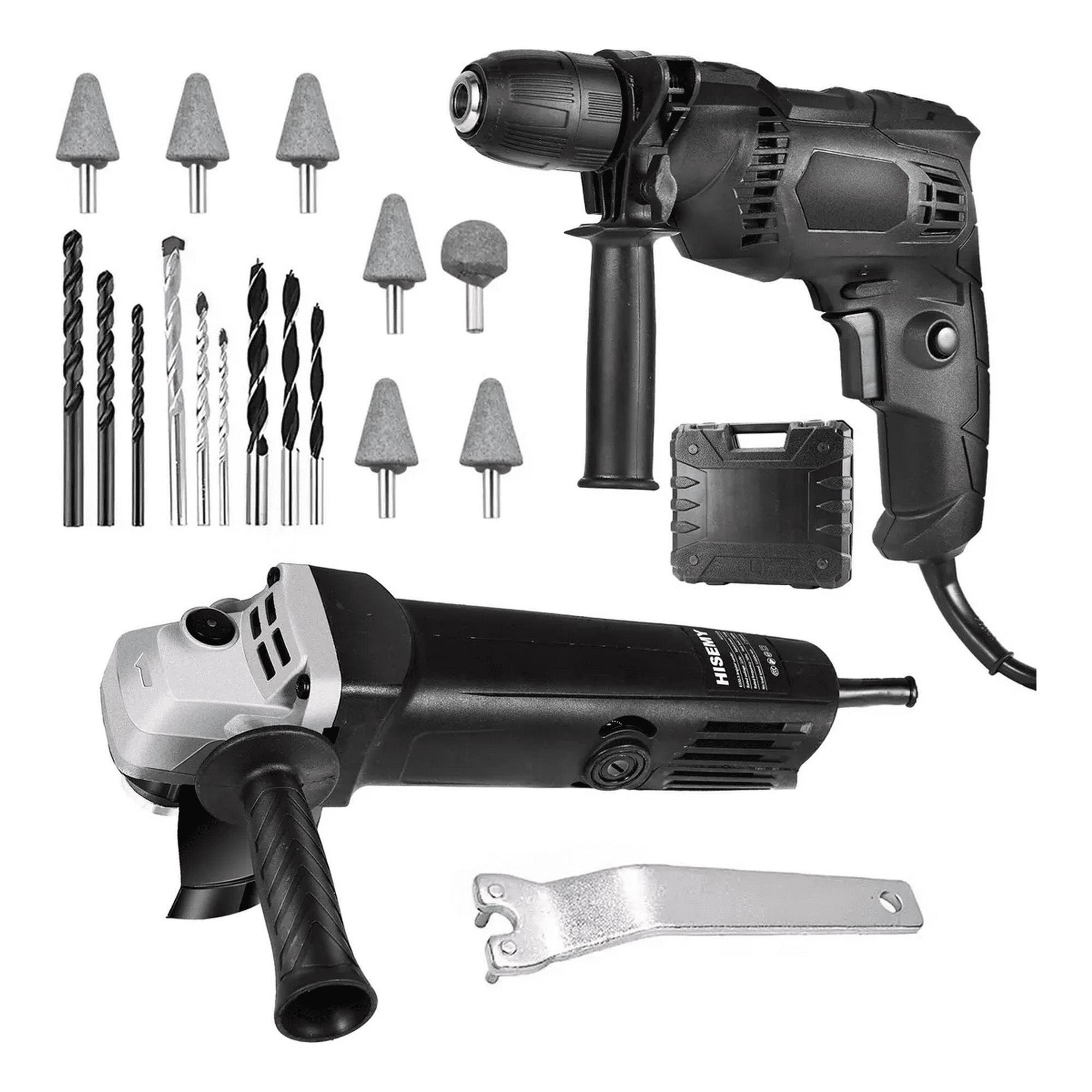 Taladro Rotomartillo 1280w+esmeriladora Con Accesorios 1600w | Walmart ...