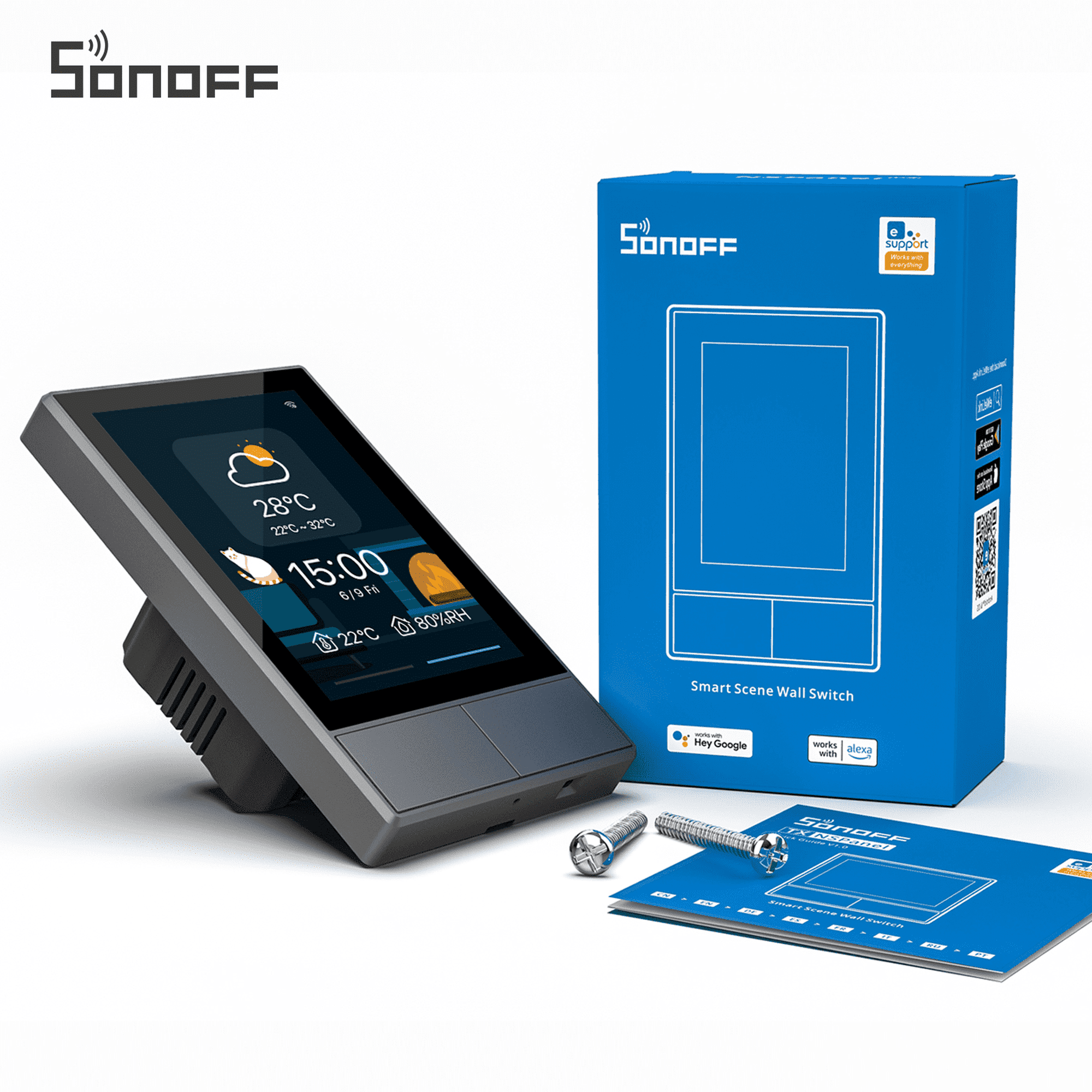 SONOFF NSPanel WiFi Smart Switch, Panel de 2 interruptores Smart Home ...