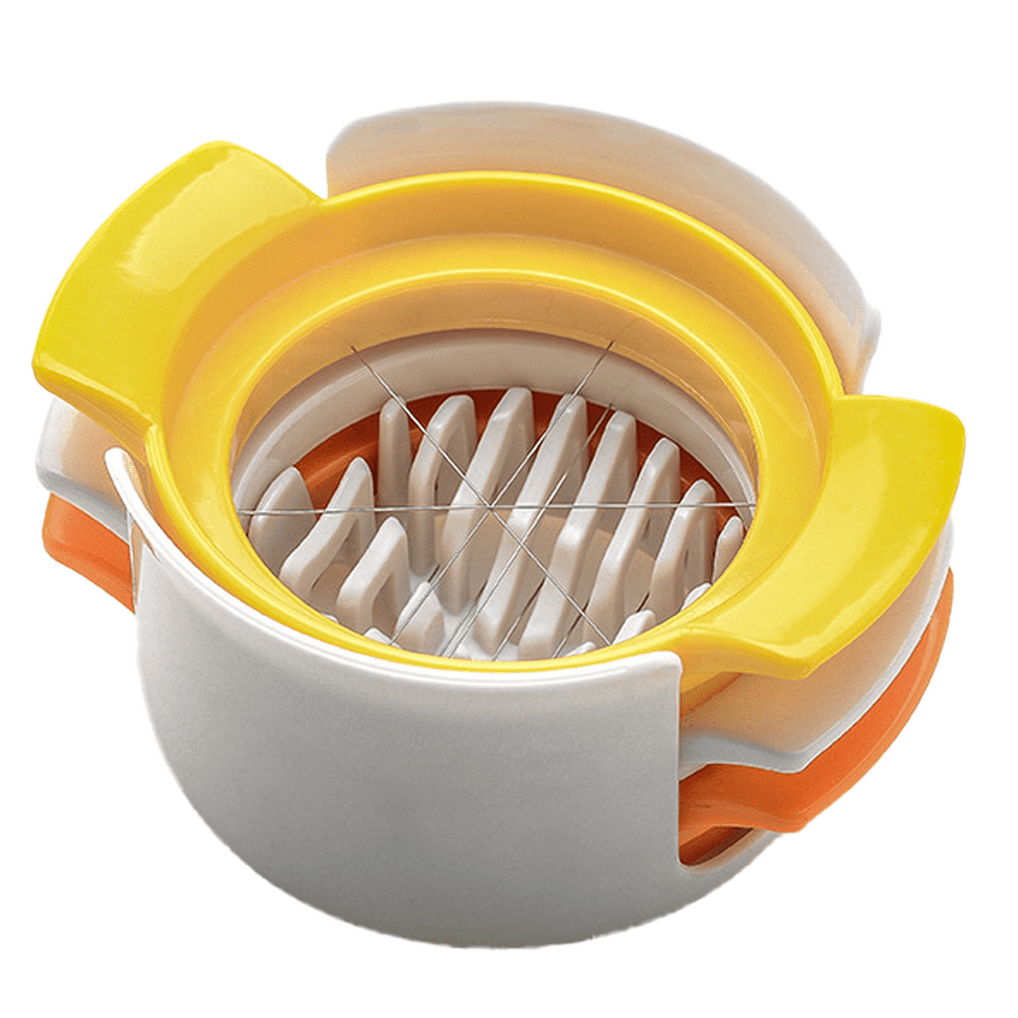 Cortador de huevos para huevos cocidos, cortador de alambre de acero inoxidable 3 en 1 para ...