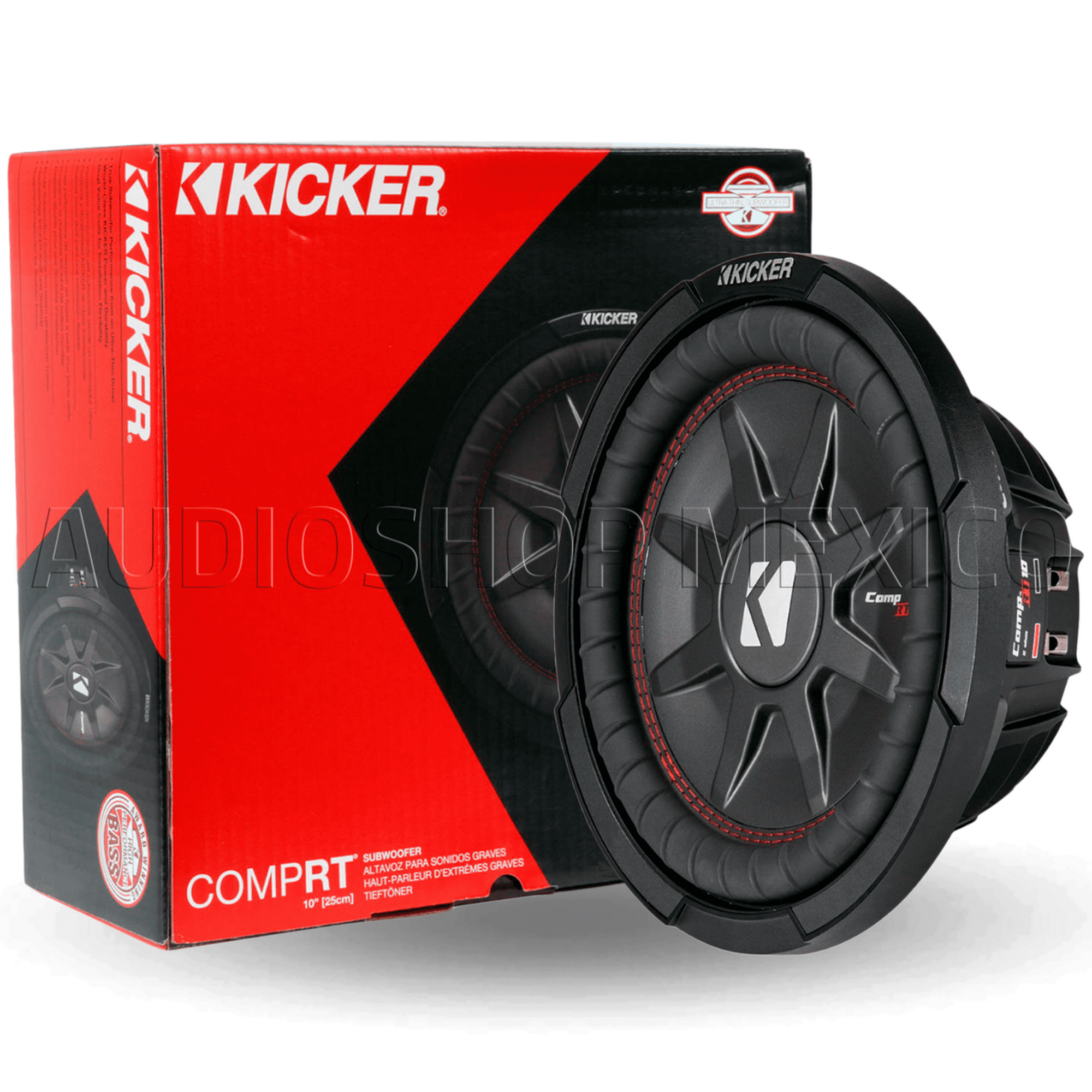 Subwoofer Plano Kicker CWRT101 800 Watts 10 Pulgadas 1 Ohm Bobina ...