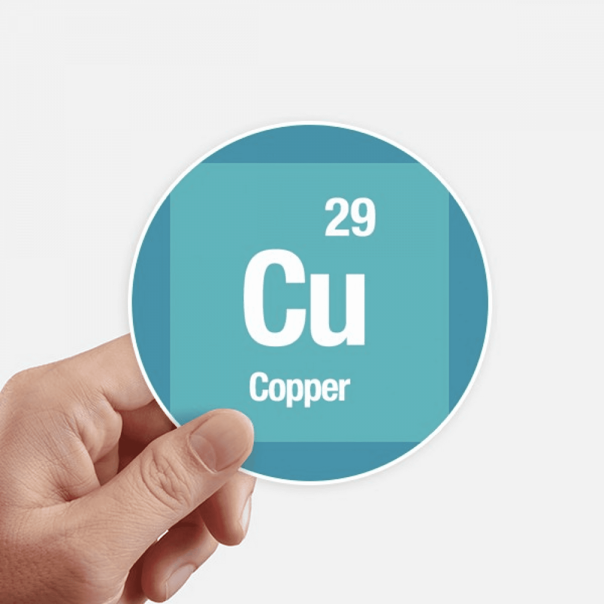 CU cobre elemento químico ciencia Pegatinas de pared redondo 10cm ...