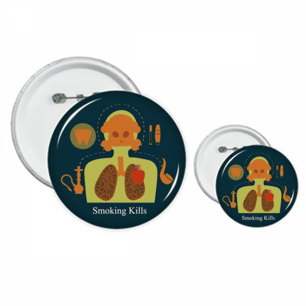 Fumar mata logo Insignia insignia botón diseño conjunto | Bodega Aurrera en línea