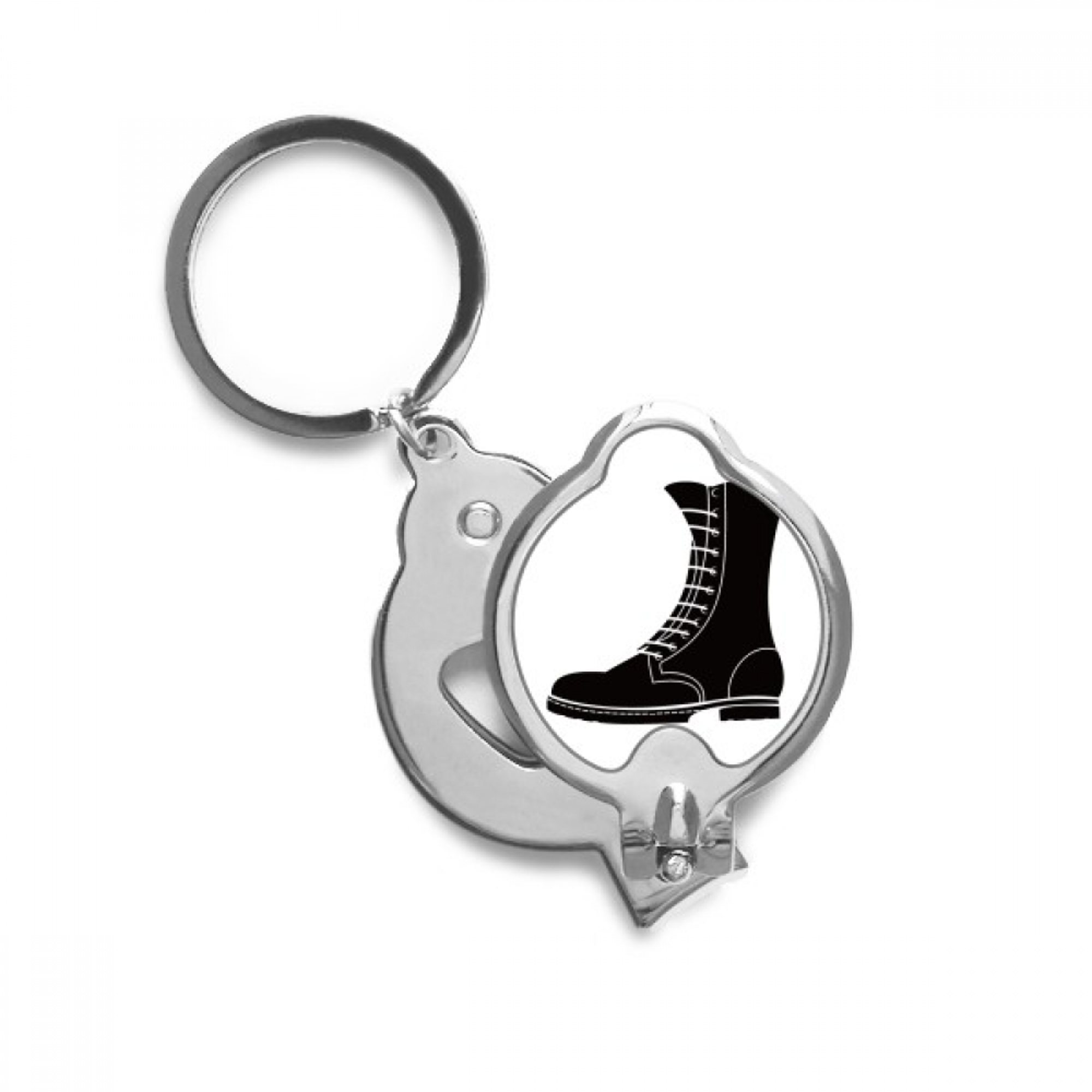 De los hombres de negro botas altas silueta patron Cortador de uñas ...