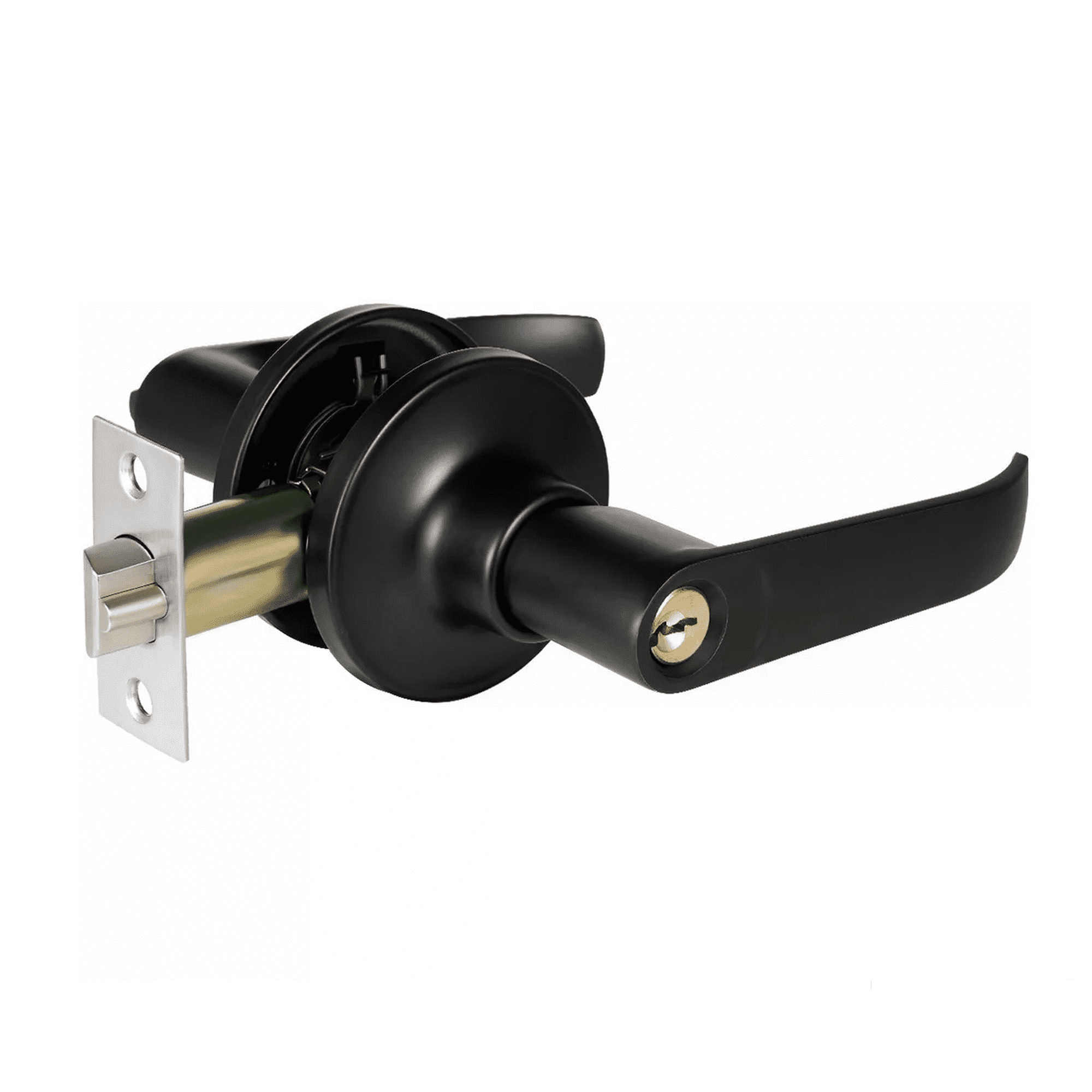 Chapas Para Puertas Cerradura Manijas Negras Con Llave Negra | Walmart ...