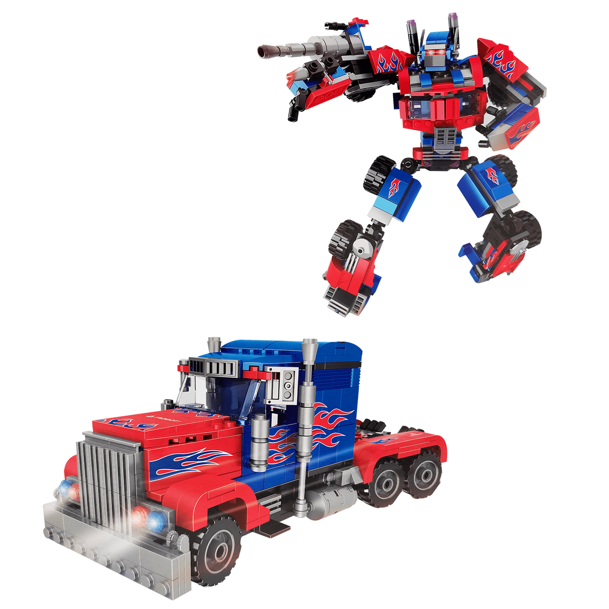 Juguete Bloques de Construcción 2 en 1, Carro Robot Transformable para ...