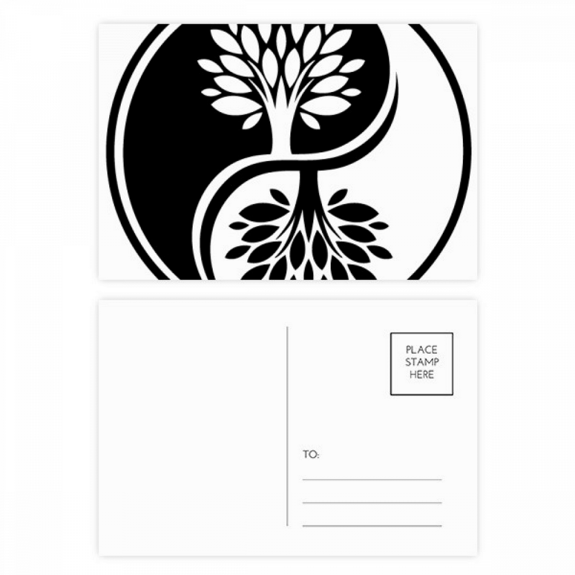 El budismo religión White Yin Yang redondo Set cumpleaños gracias ...