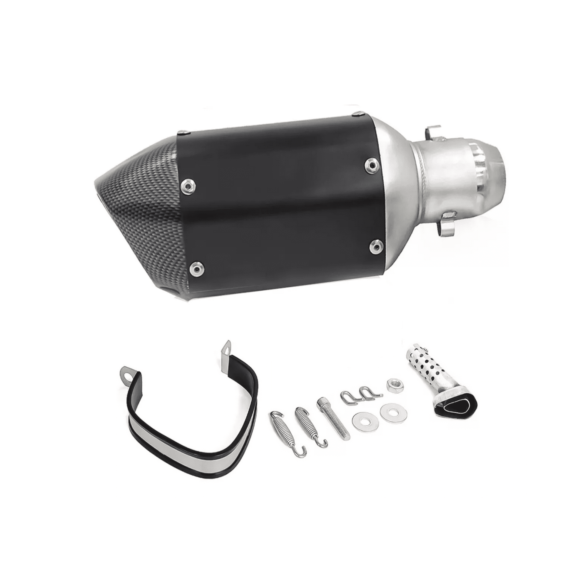 Escape Silenciador De Tubo P/moto 38-51mm D/acero Inoxidable Nwgro ...