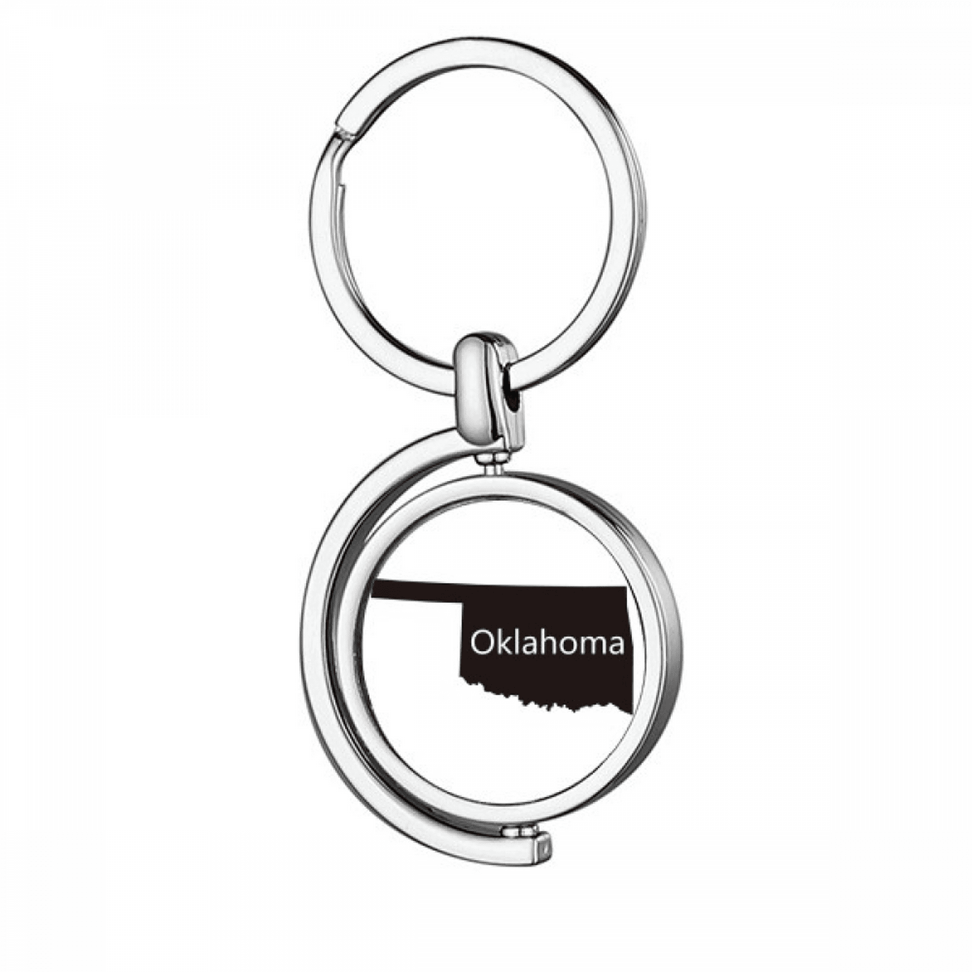 Oklahoma Estados Unidos usa mapa silueta Rotating keychain Metal ...