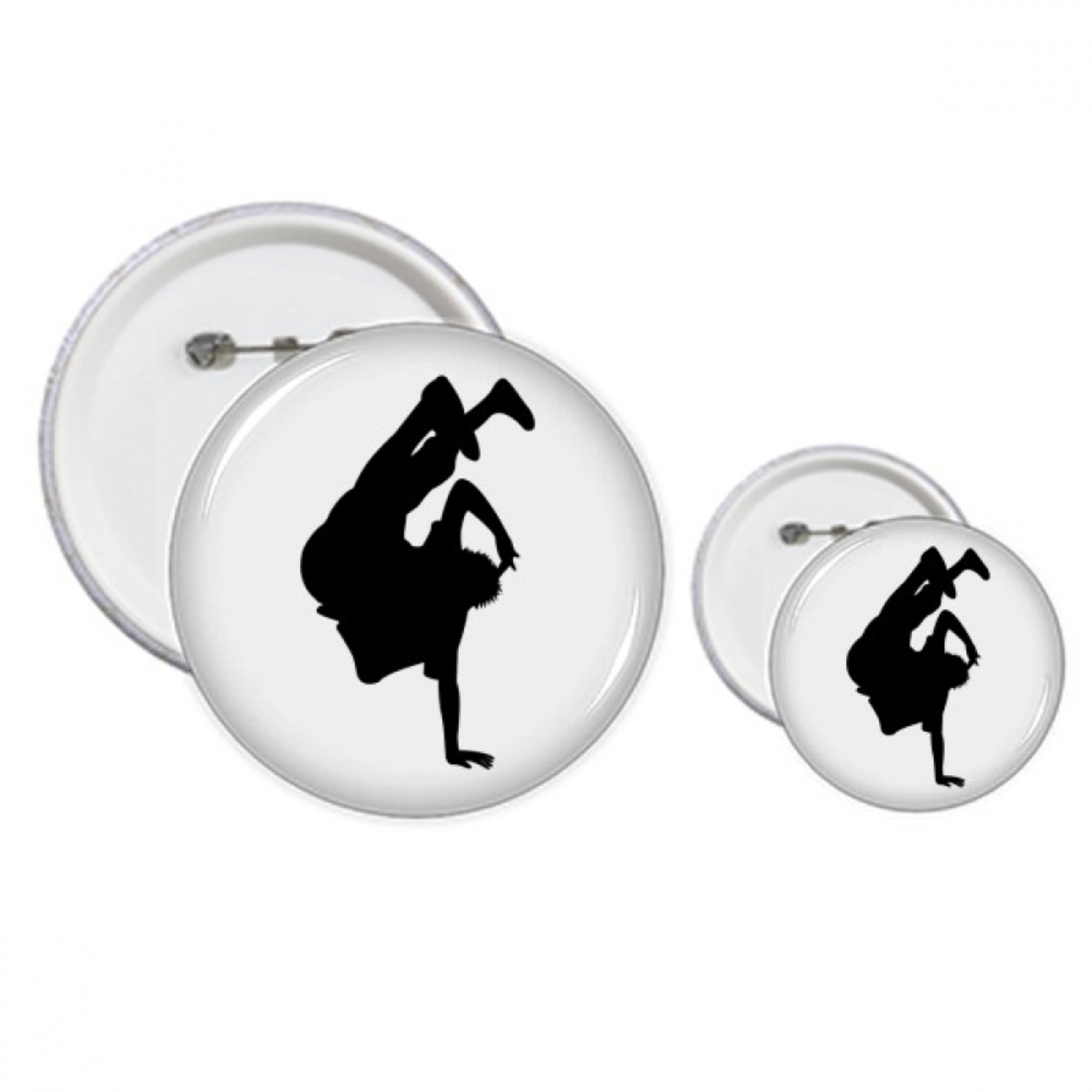 Hip pop handstand Performance Dancer Insignia insignia botón diseño ...